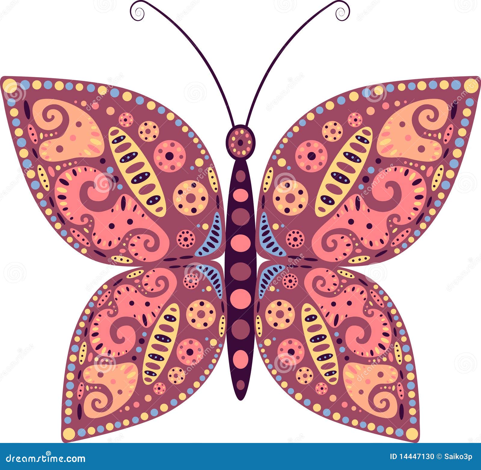 Mariposa abstracta stock de ilustración. Ilustración de hermoso - 14447130
