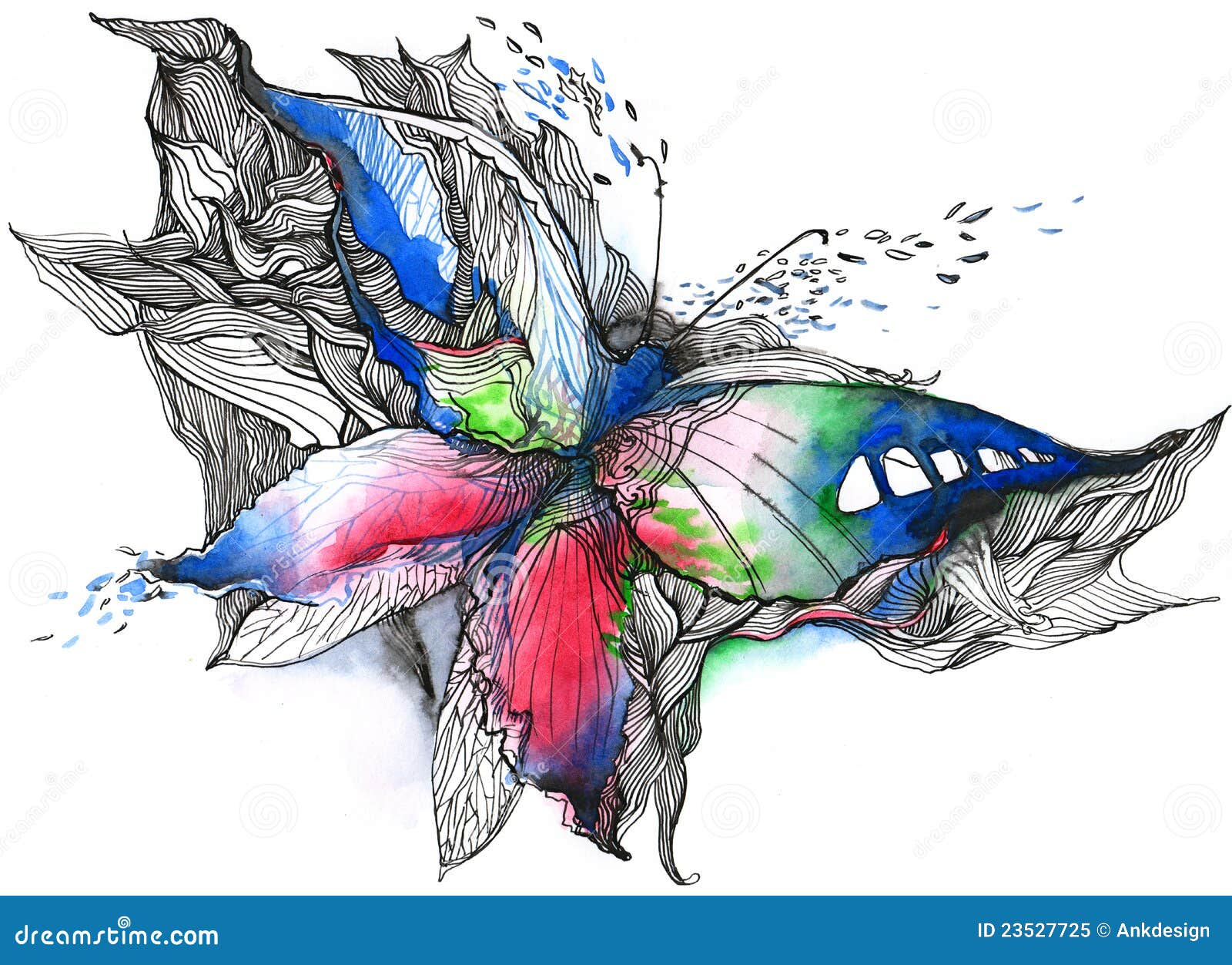 Mariposa abstracta stock de ilustración. Ilustración de curva - 23527725