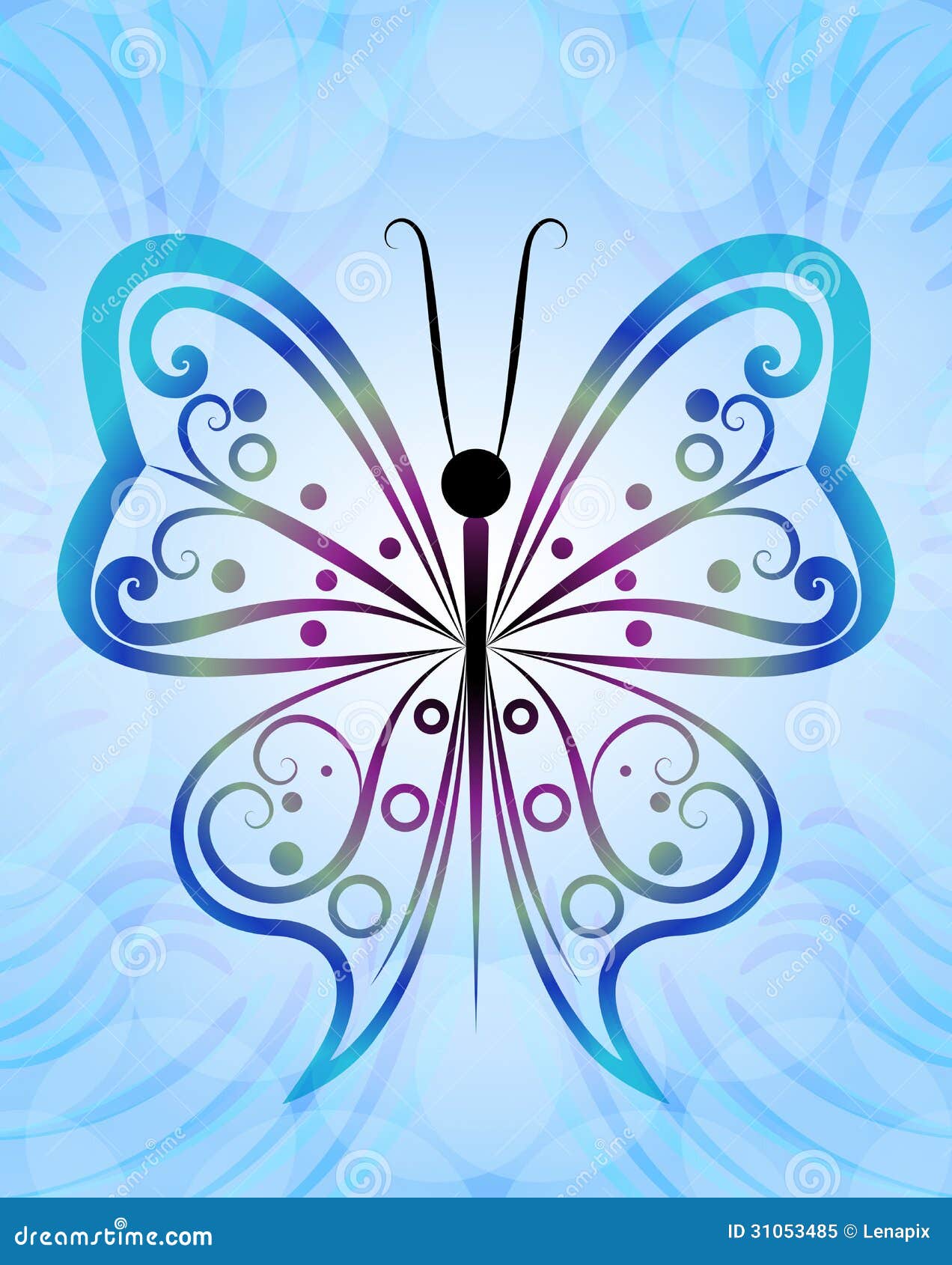 Mariposa abstracta ilustración del vector. Ilustración de fragilidad ...