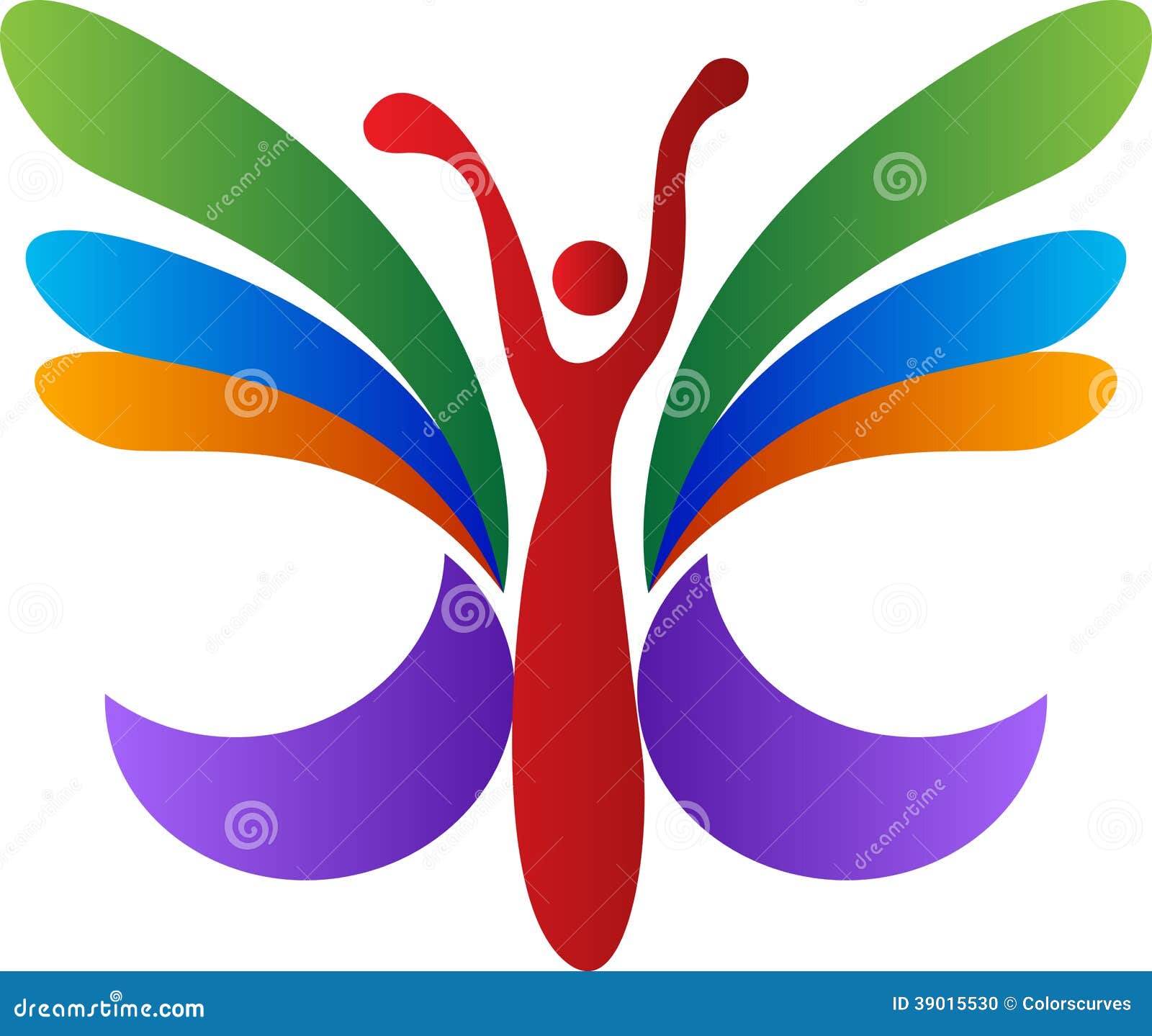 Mariposa abstracta ilustración del vector. Ilustración de gente - 39015530