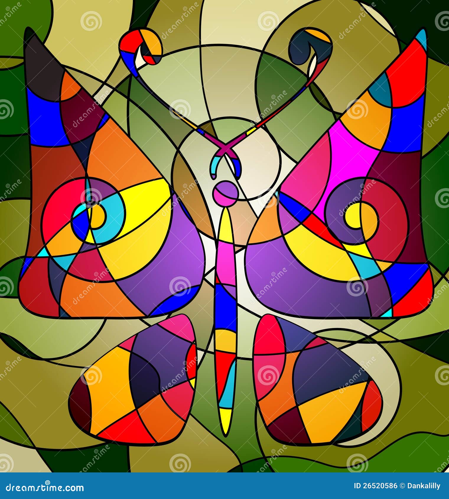 Mariposa Abstracta Del Fondo Ilustración del Vector - Ilustración de ...