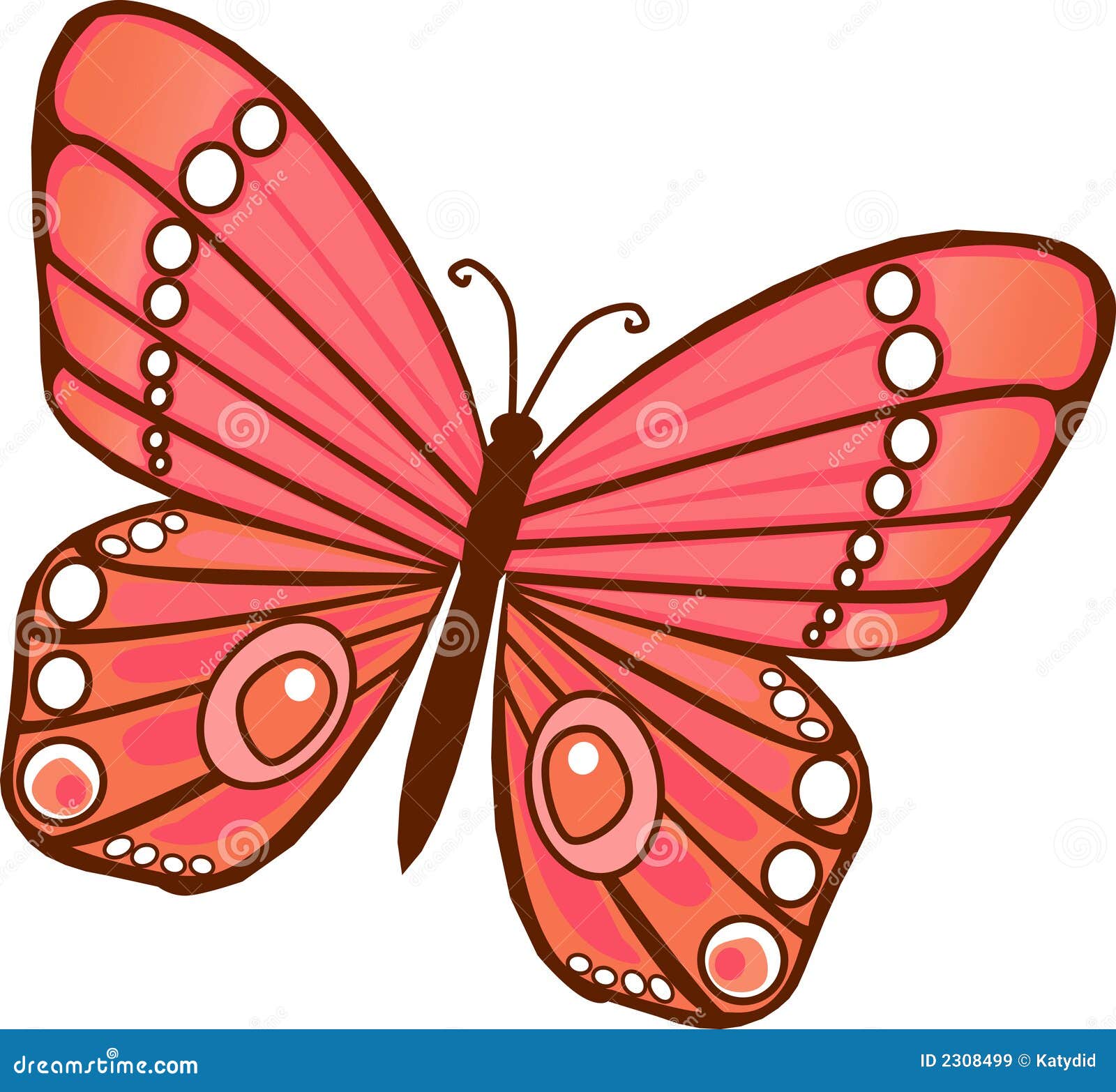 Mariposa anaranjada roja ilustración del vector. Ilustración de rojo ...