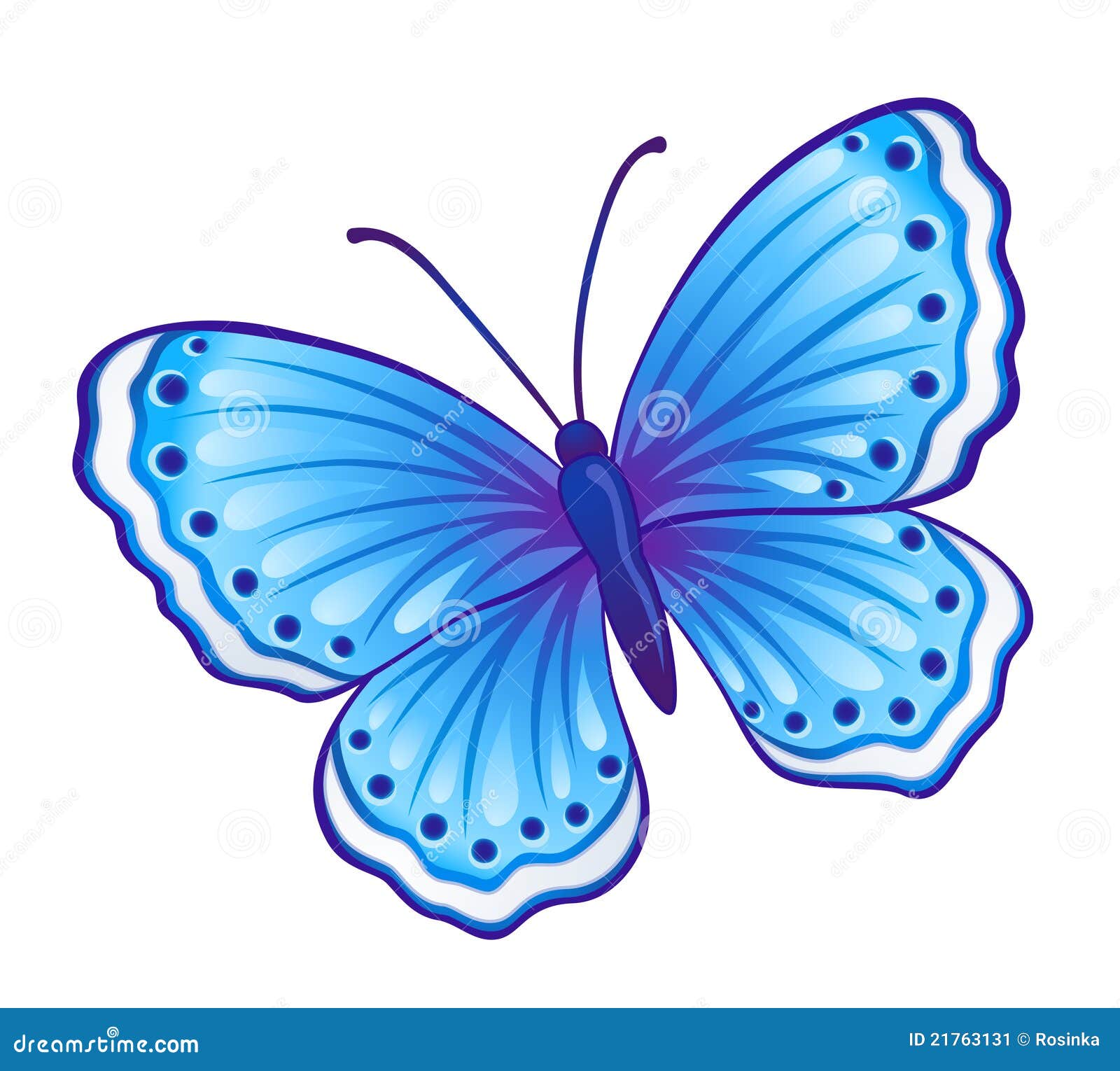 Mariposa azul ilustración del vector. Ilustración de animal - 21763131