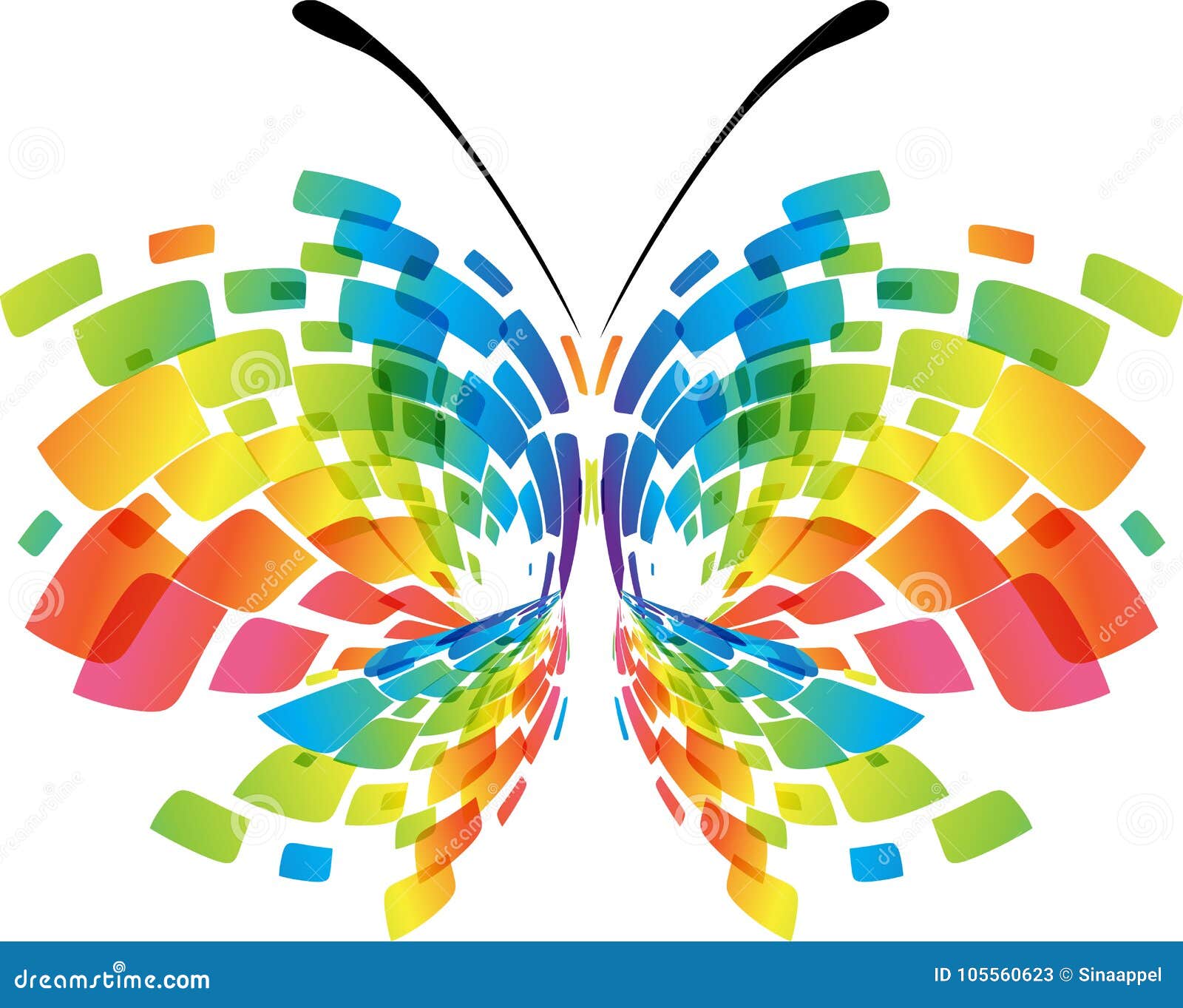 Mariposa Colorida Abstracta Ilustración del Vector - Ilustración de ...