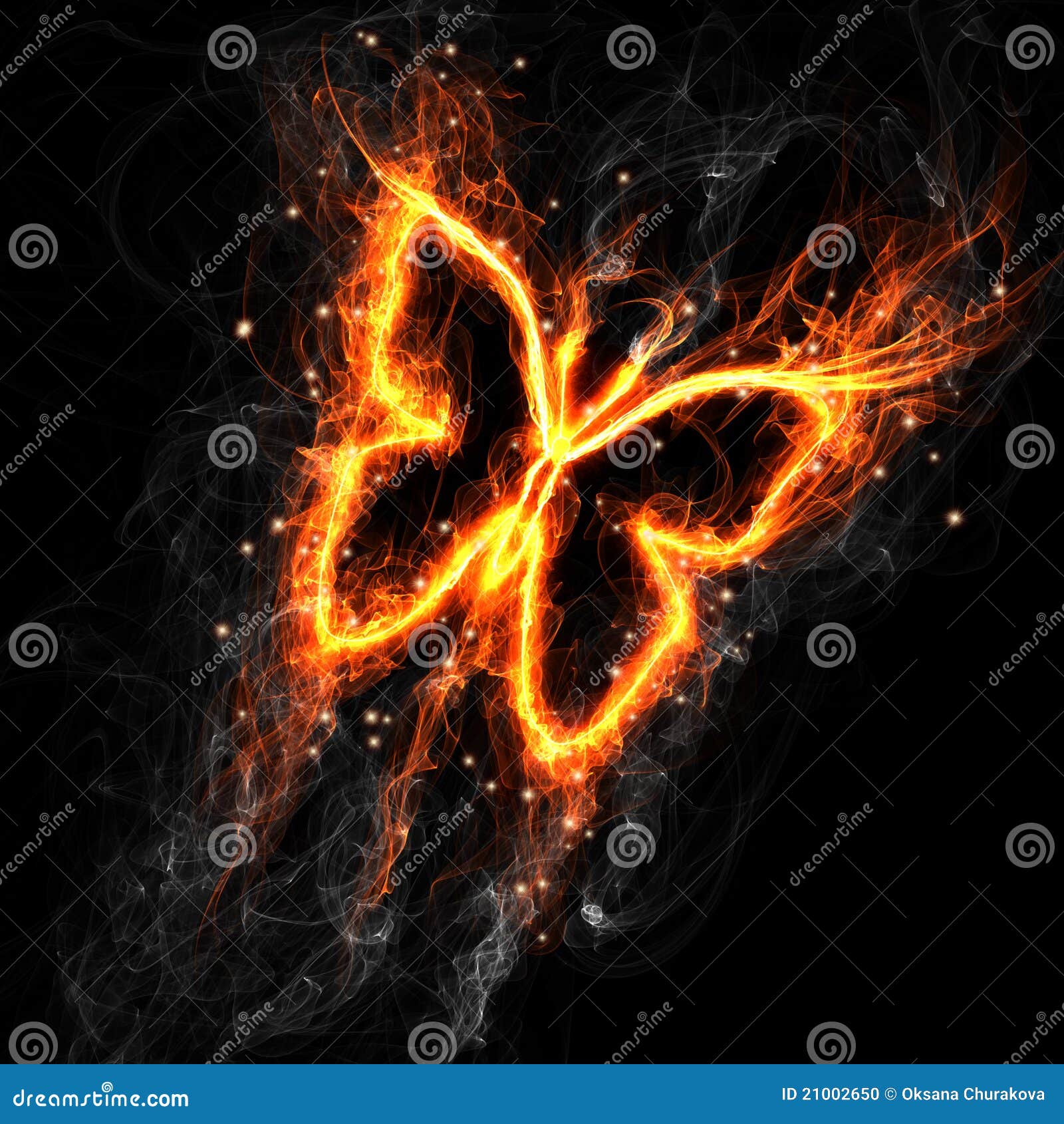 Mariposa De Hadas Del Fuego Stock de ilustración - Ilustración de ...