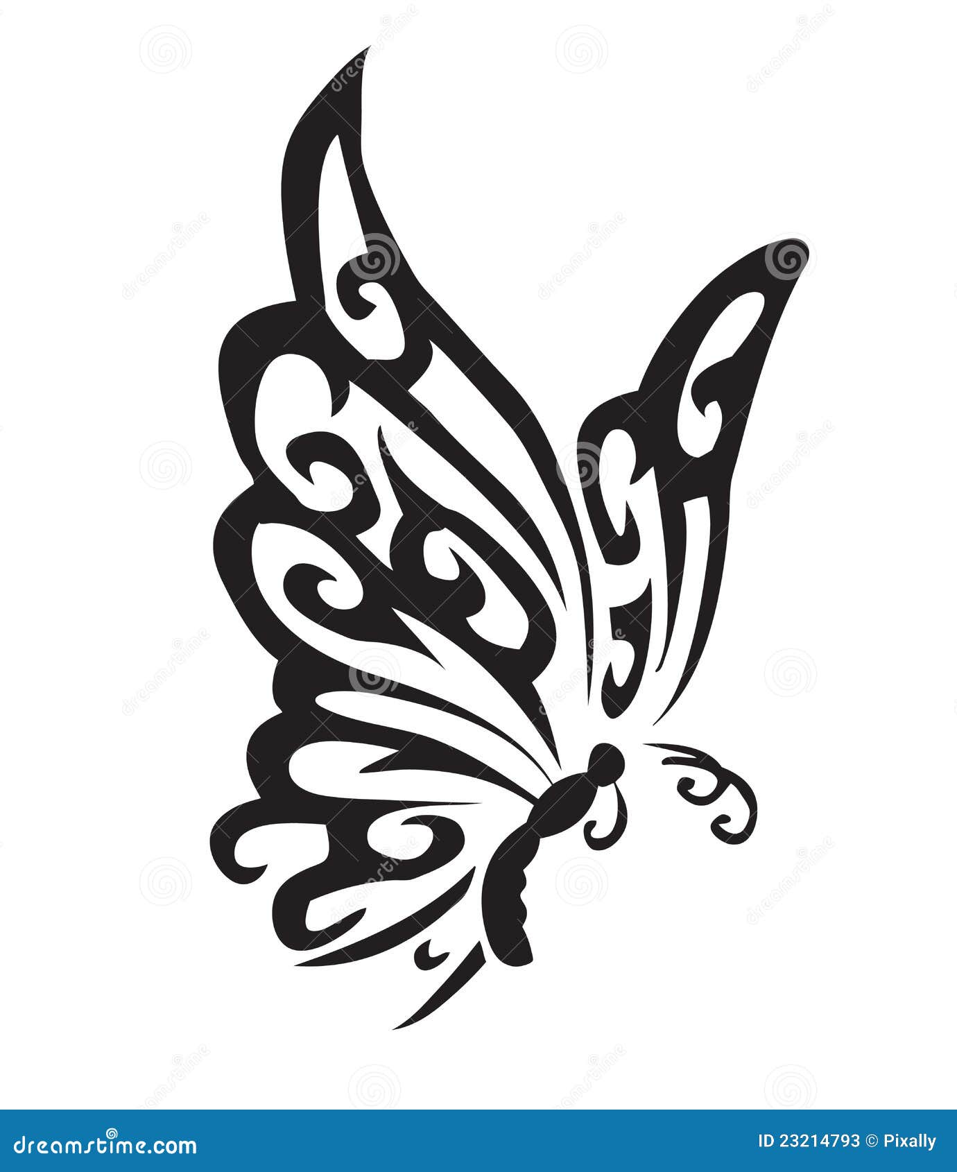 Mariposa del vector ilustración del vector. Ilustración de alas - 23214793