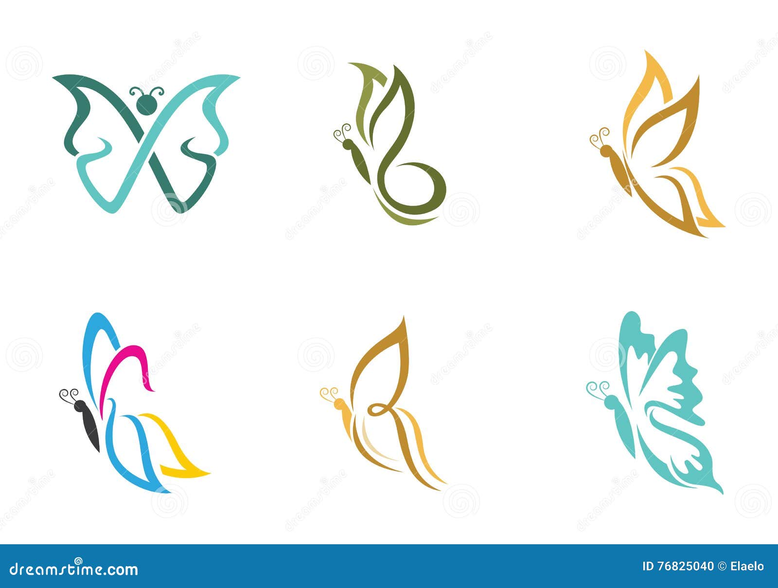 Mariposa Logo Template ilustración del vector. Ilustración de brillante ...