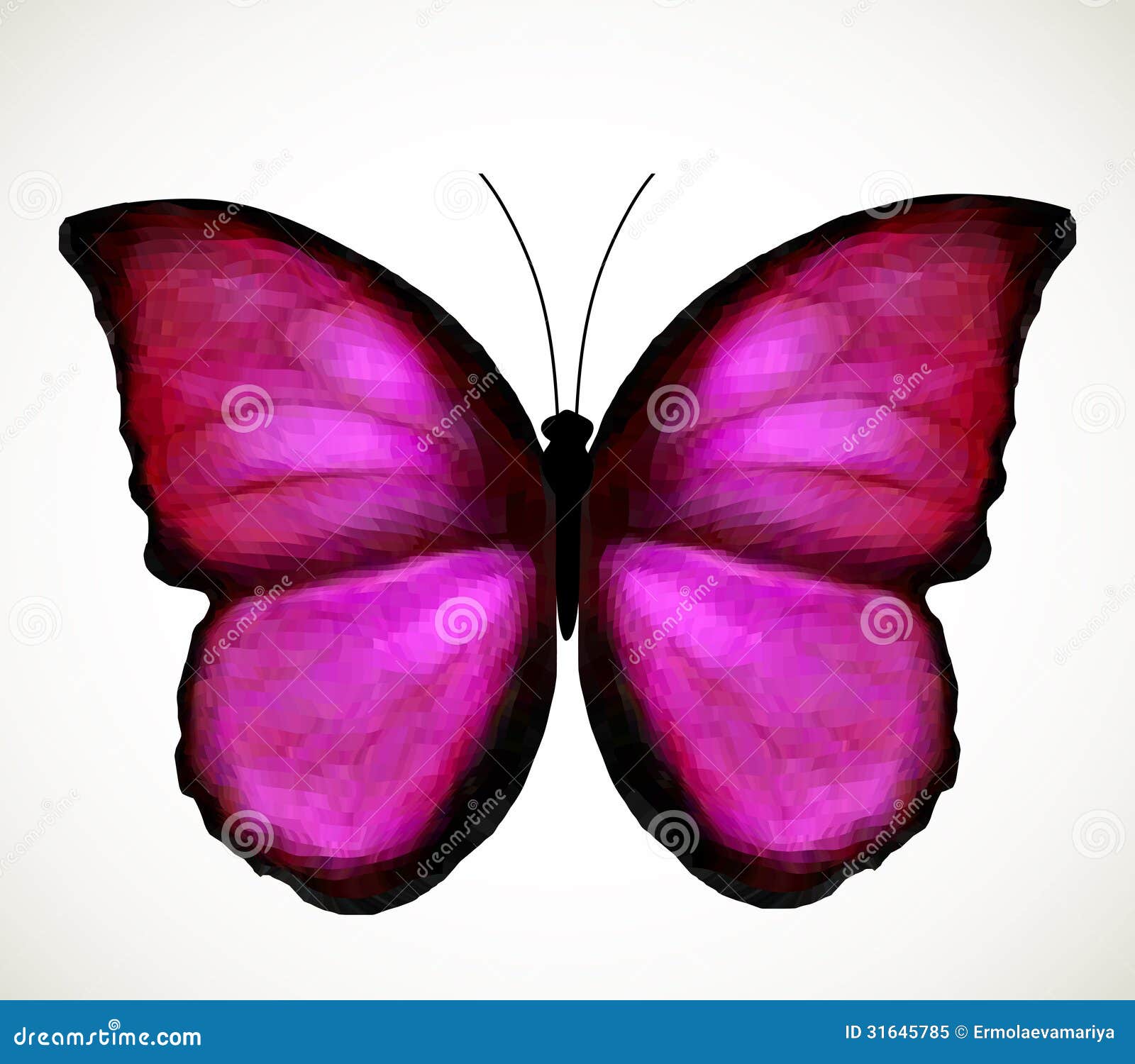 Mariposa Rosada Brillante. Vector Foto de archivo libre de regalías ...