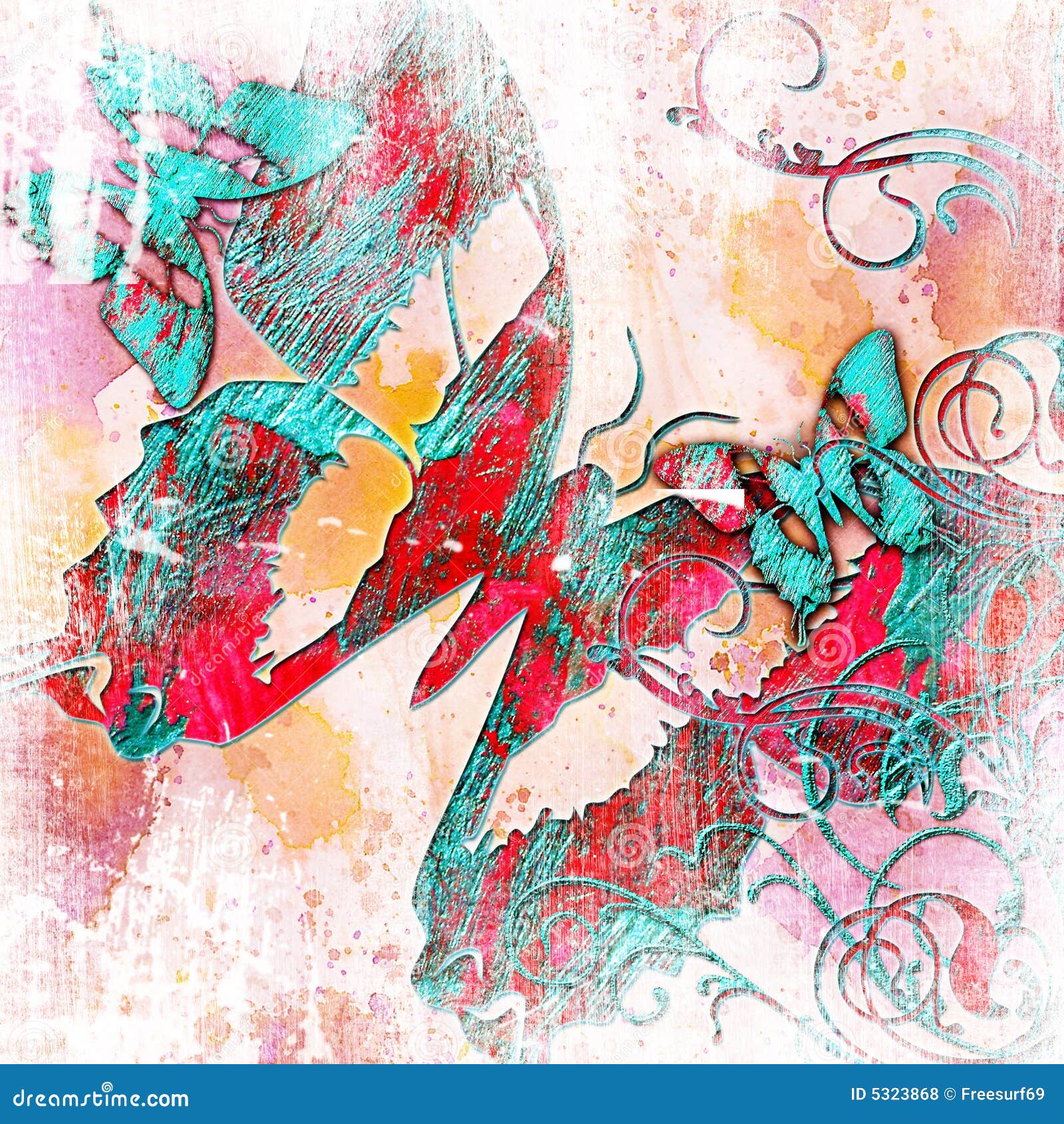 Mariposas abstractas stock de ilustración. Ilustración de mariposa ...