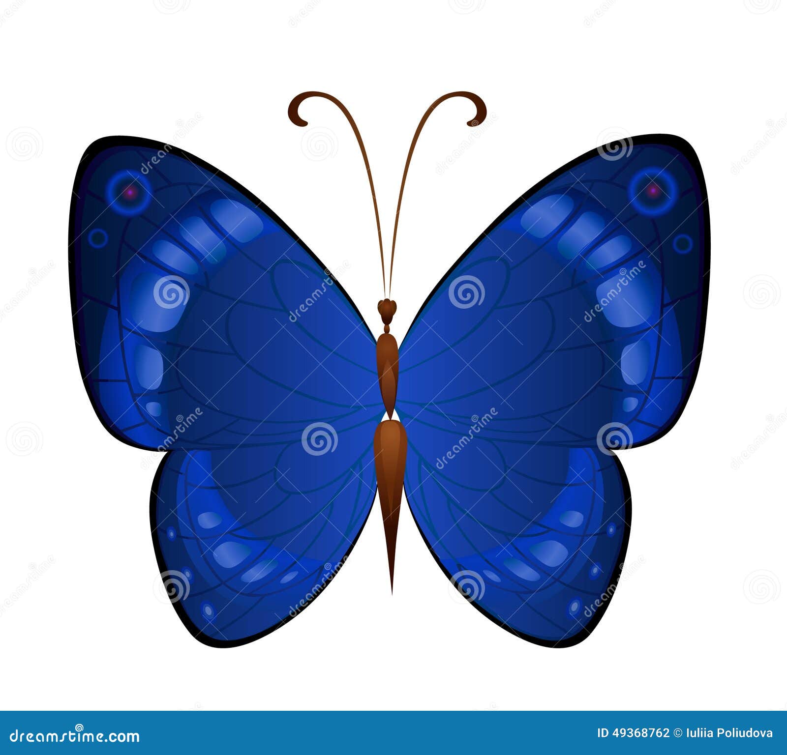 Mariposas Azul Marino Del Vector Stock de ilustración - Ilustración de ...
