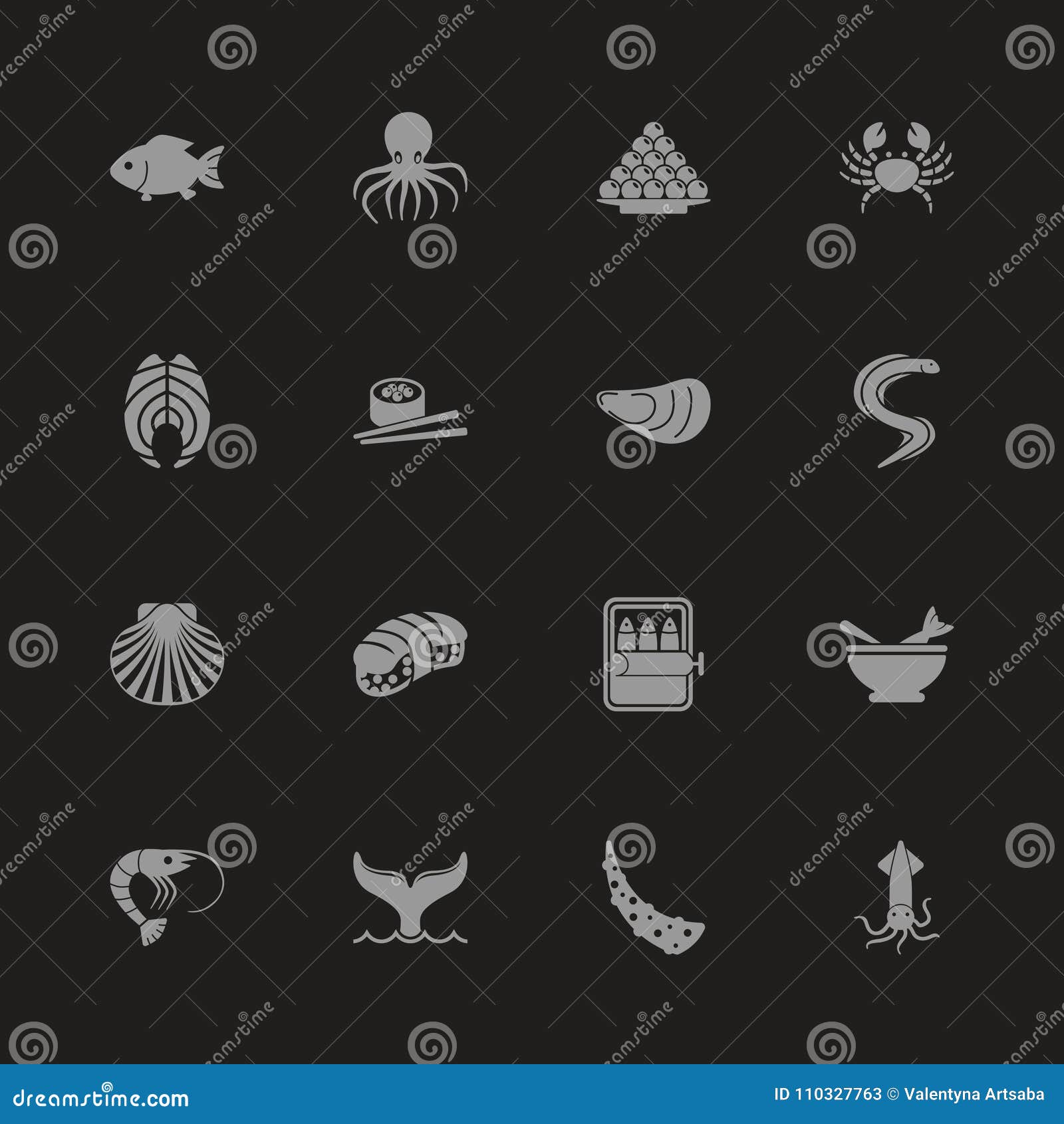 Marisco - Iconos Planos Del Vector Ilustración del Vector - Ilustración ...