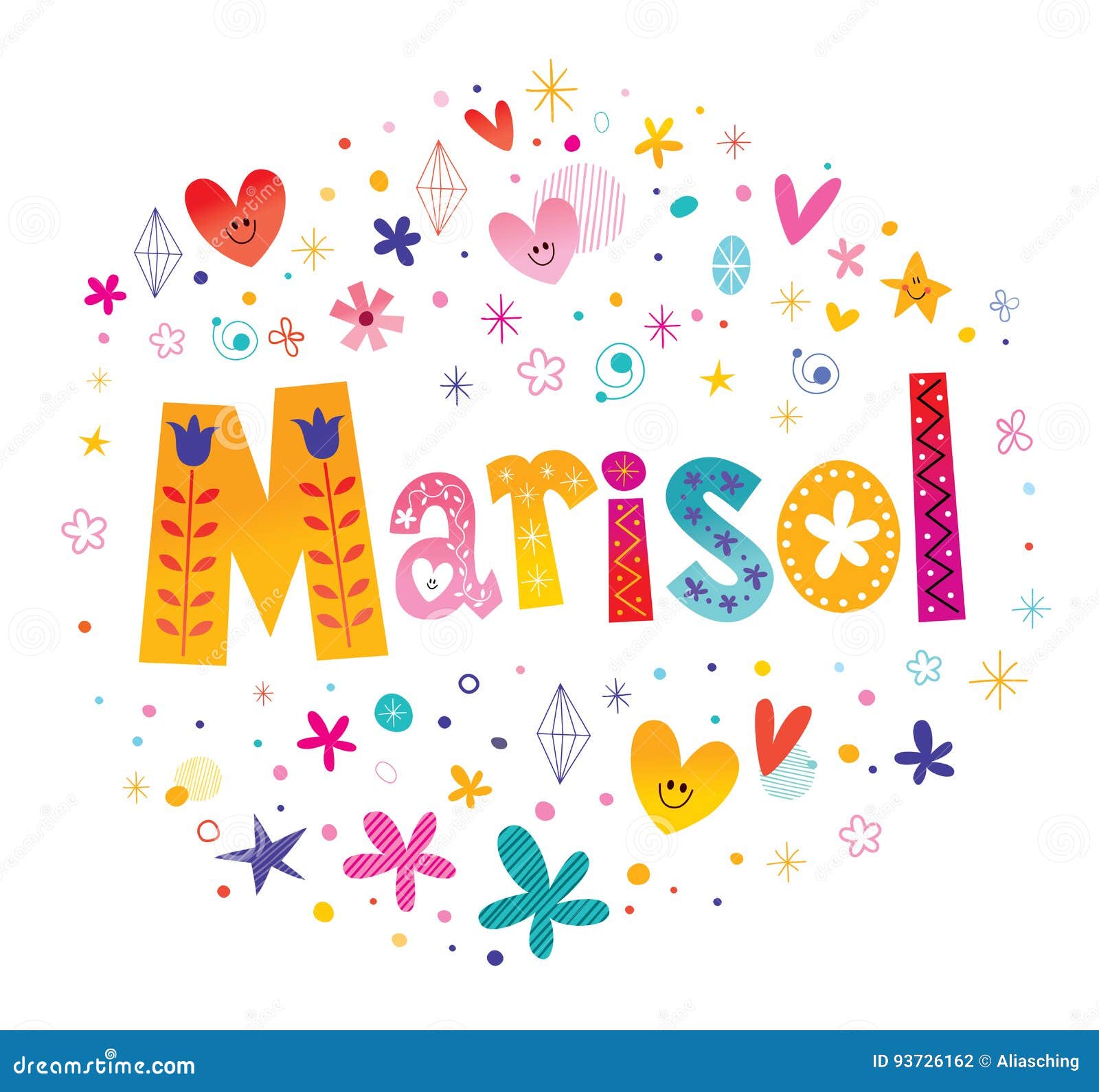 Kim Girls Name Vector Illustration | CartoonDealer.com #53494742