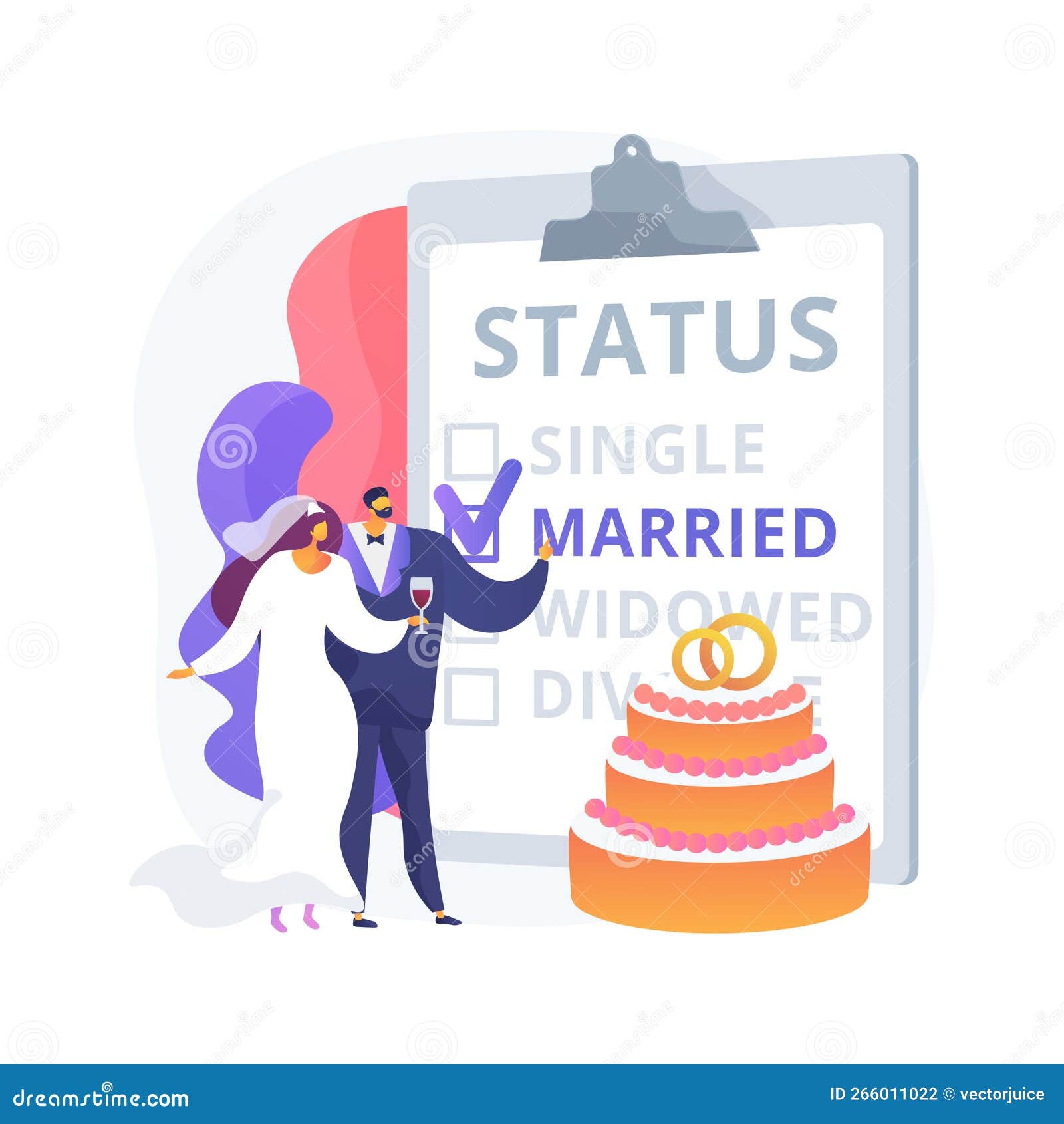 Marital Status Abstract Concept Vector Illustration Stock Vector