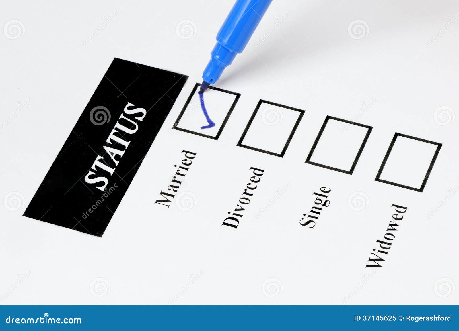 Marital Status Married Stock Image Image Of Relationship 37145625