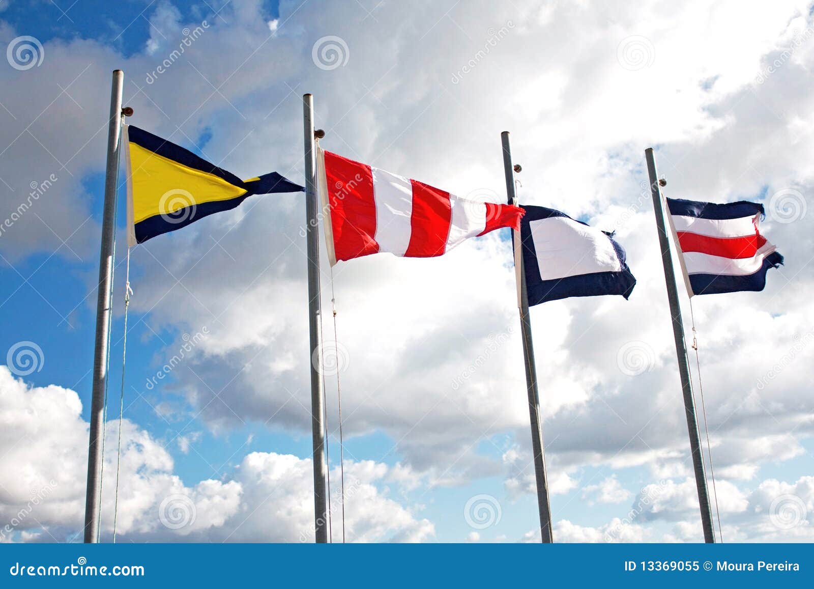 Maritime Communication Streamrs Stock Image - Image of nautical, flag ...