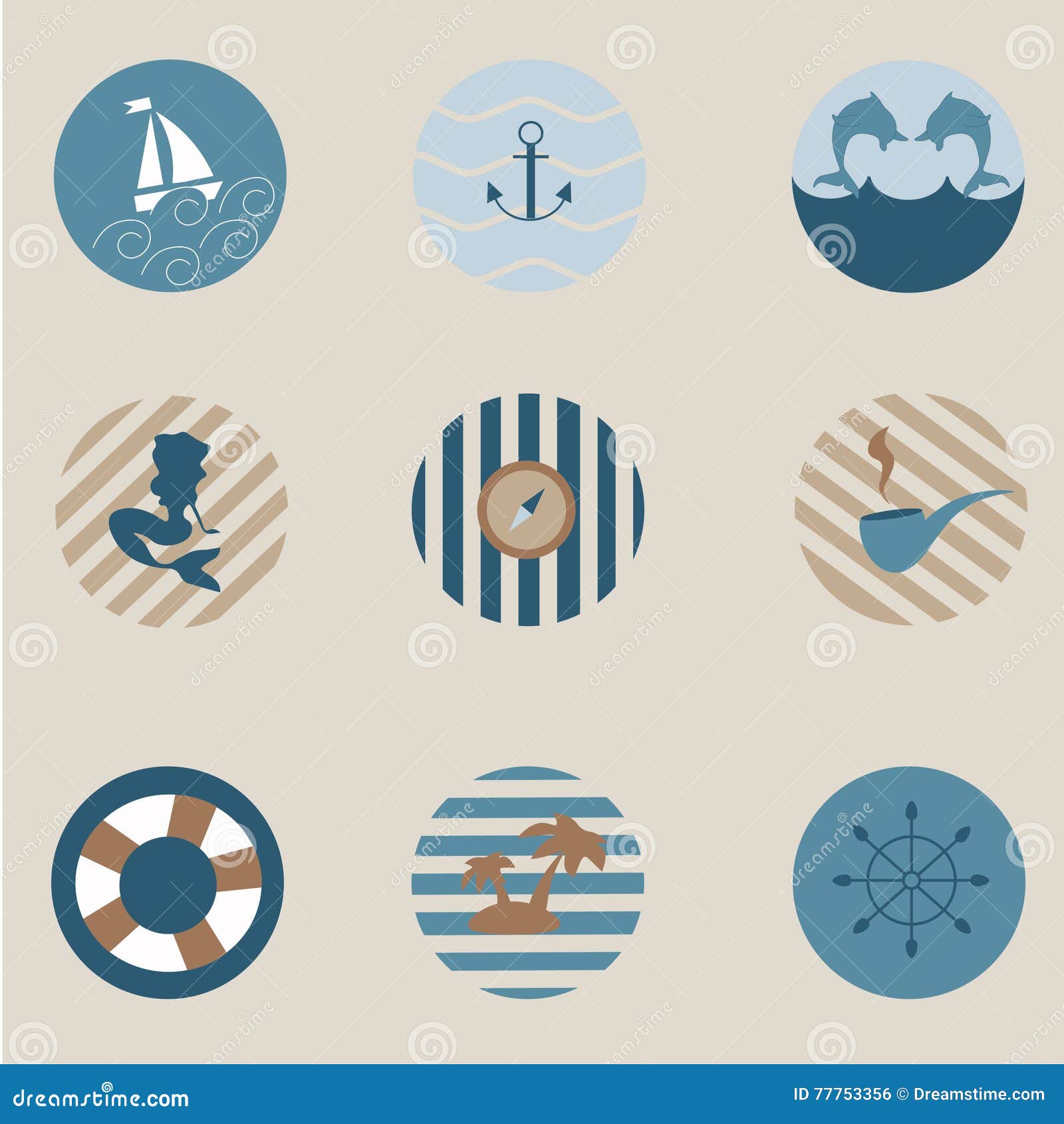 Maritime icons stock illustration. Illustration of logos - 77753356