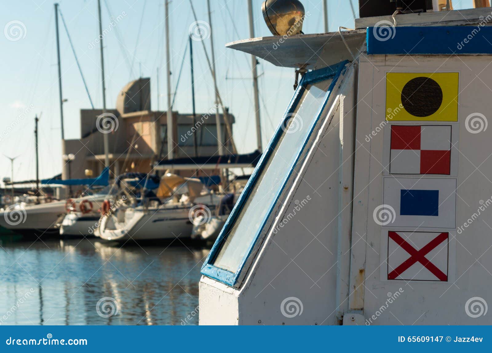 Maritime Signal Flags on Tugboat Stock Image - Image of dusty, ruined ...