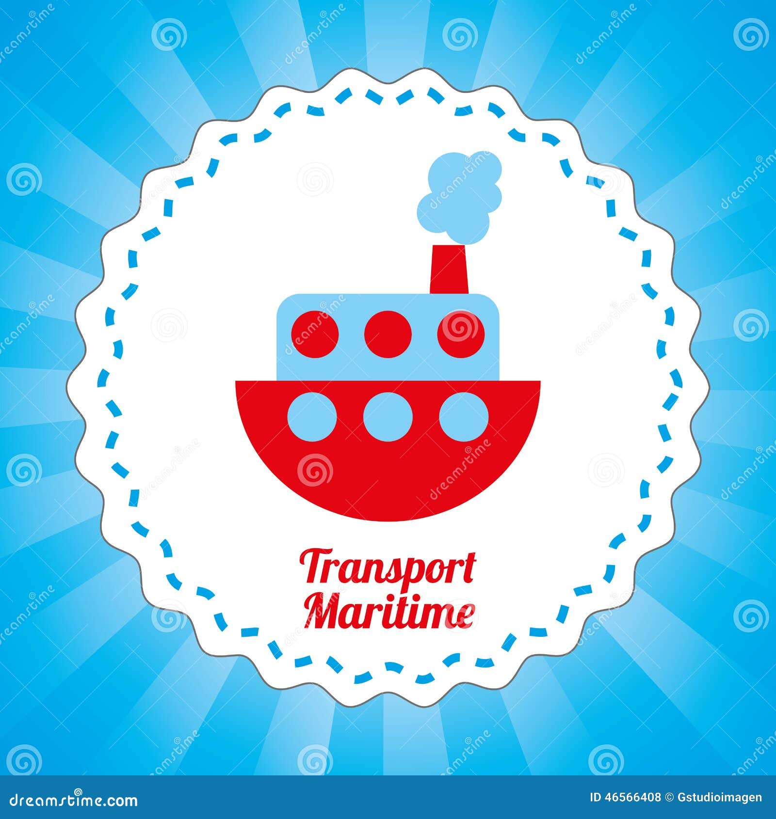 Maritime transport design stock vector. Illustration of travel - 46566408