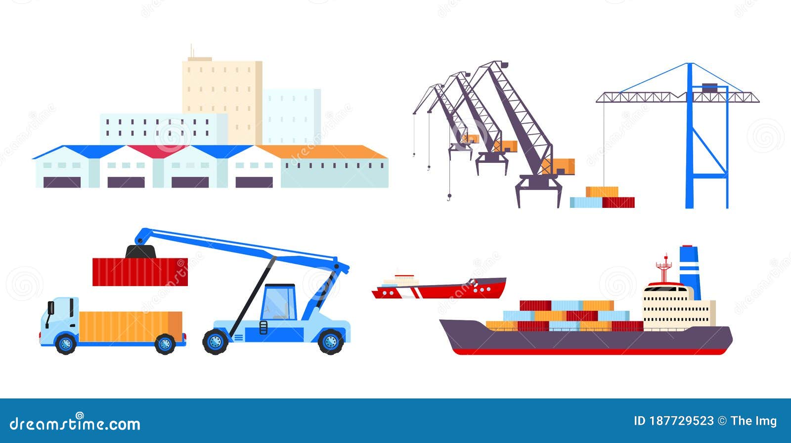 Heavy Maritime Container Ship Sailing In Ocean Or Sea Port With Cargo ...