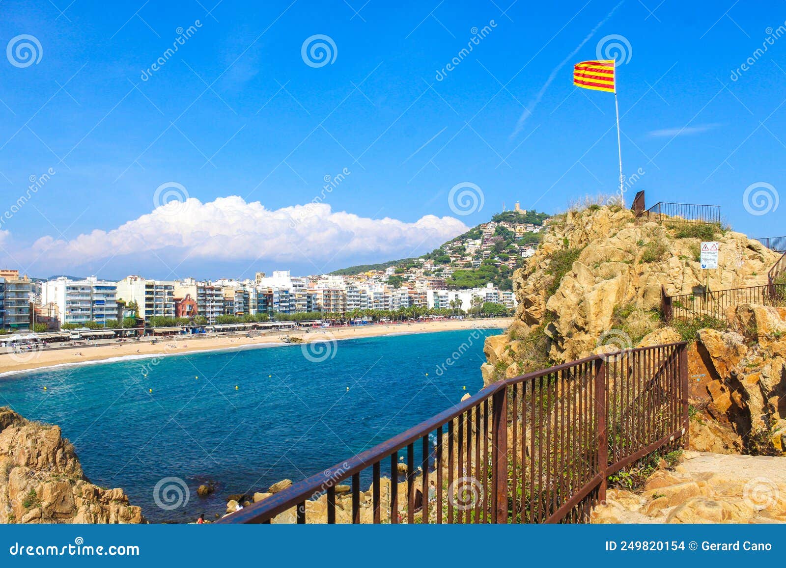Maritime View of Blanes Beach Costa Brava Stock Photo - Image of blue ...