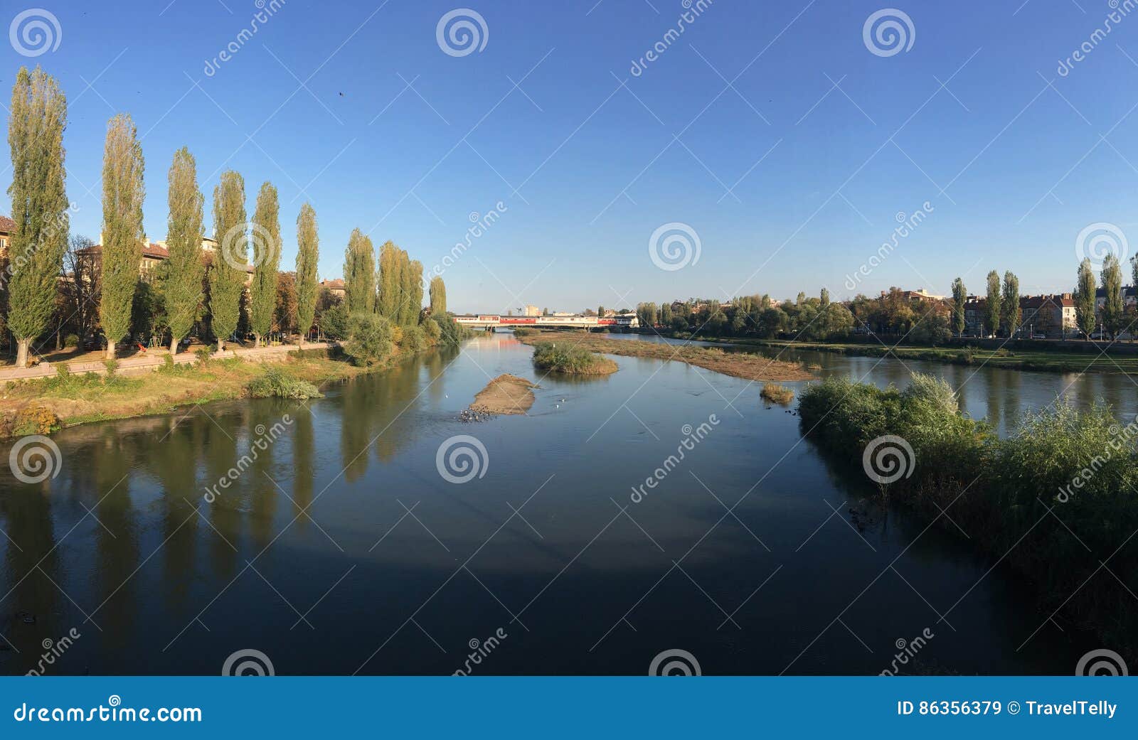 The Maritsa river stock image. Image of evening, bank - 86356379