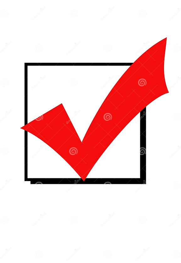 Mark the box stock illustration. Illustration of list - 4461010