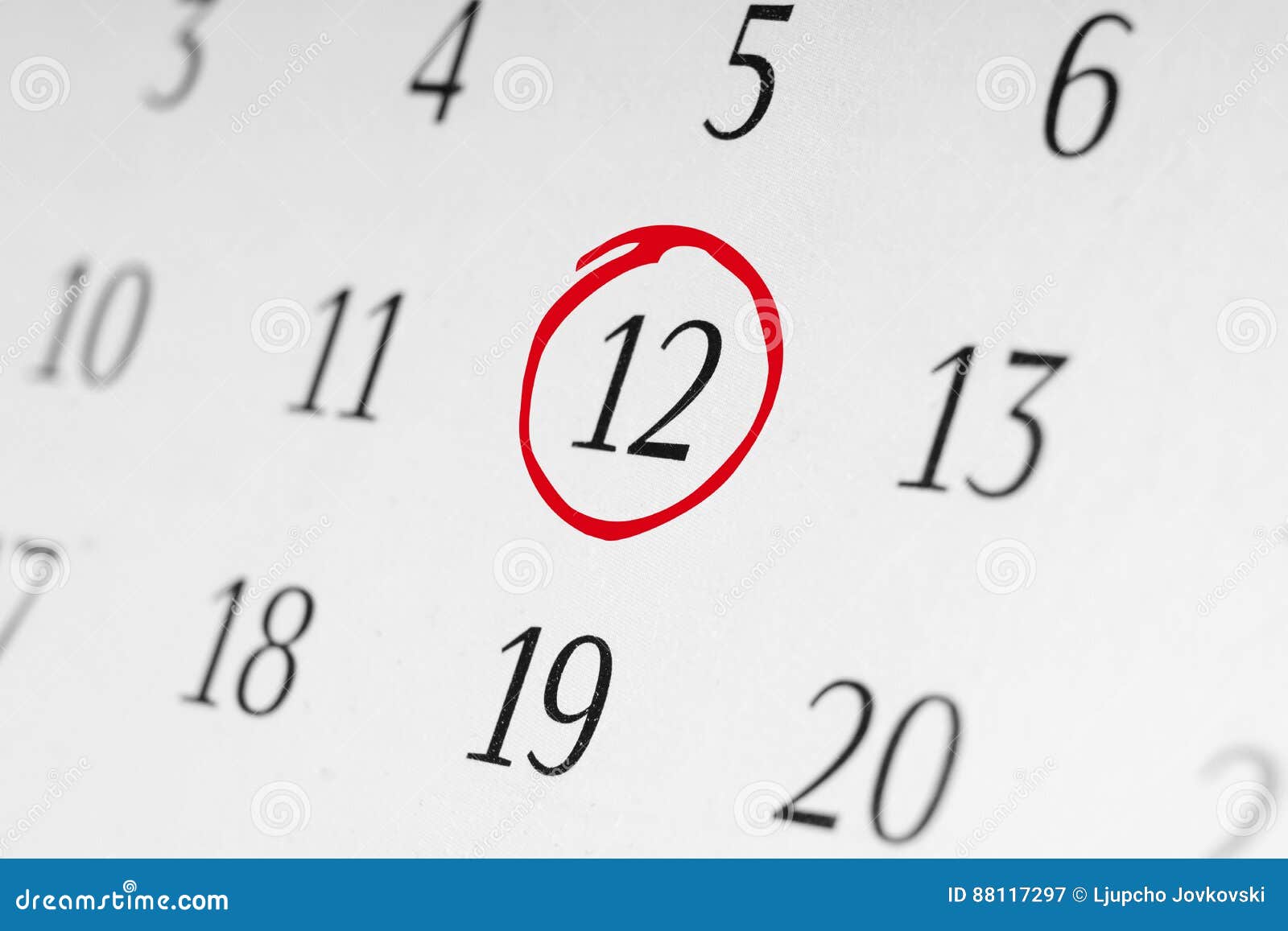 Mark the date number 12 stock image. Image of diary, modern - 88117297