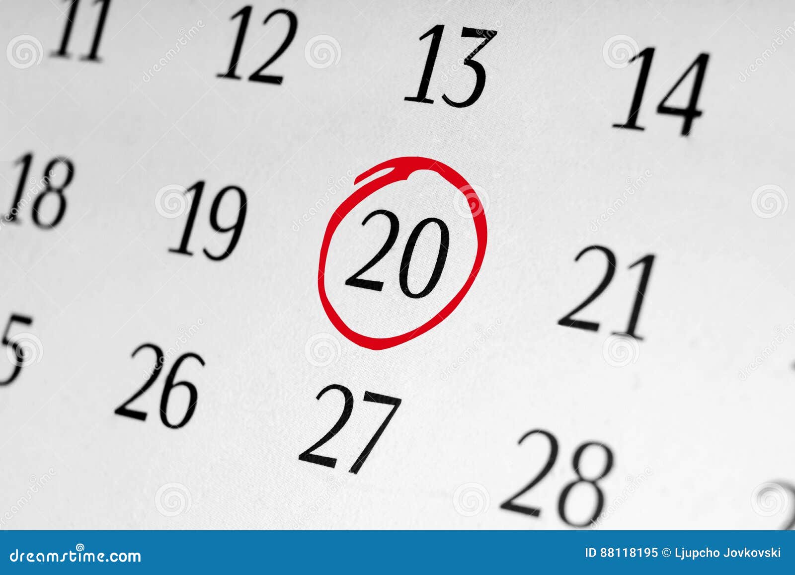 Mark the date number 20 stock image. Image of event, concept - 88118195