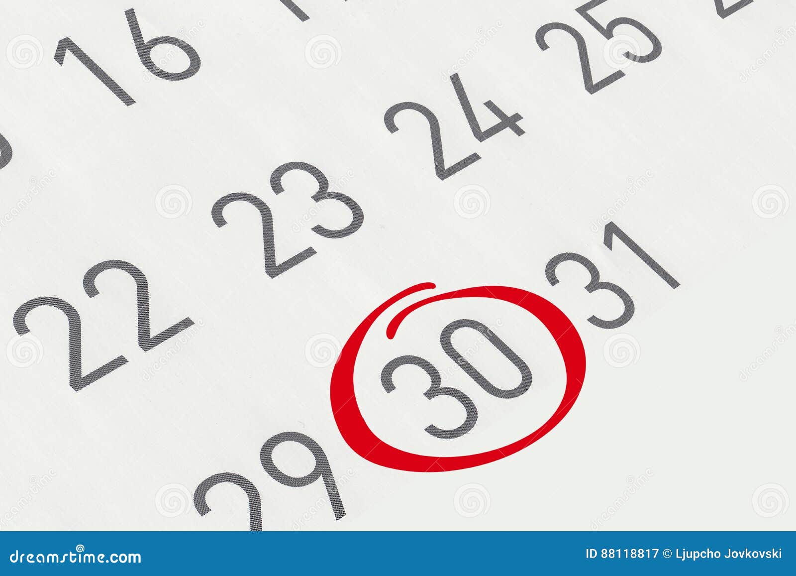 Mark the date number 30 stock image. Image of mark, business - 88118817