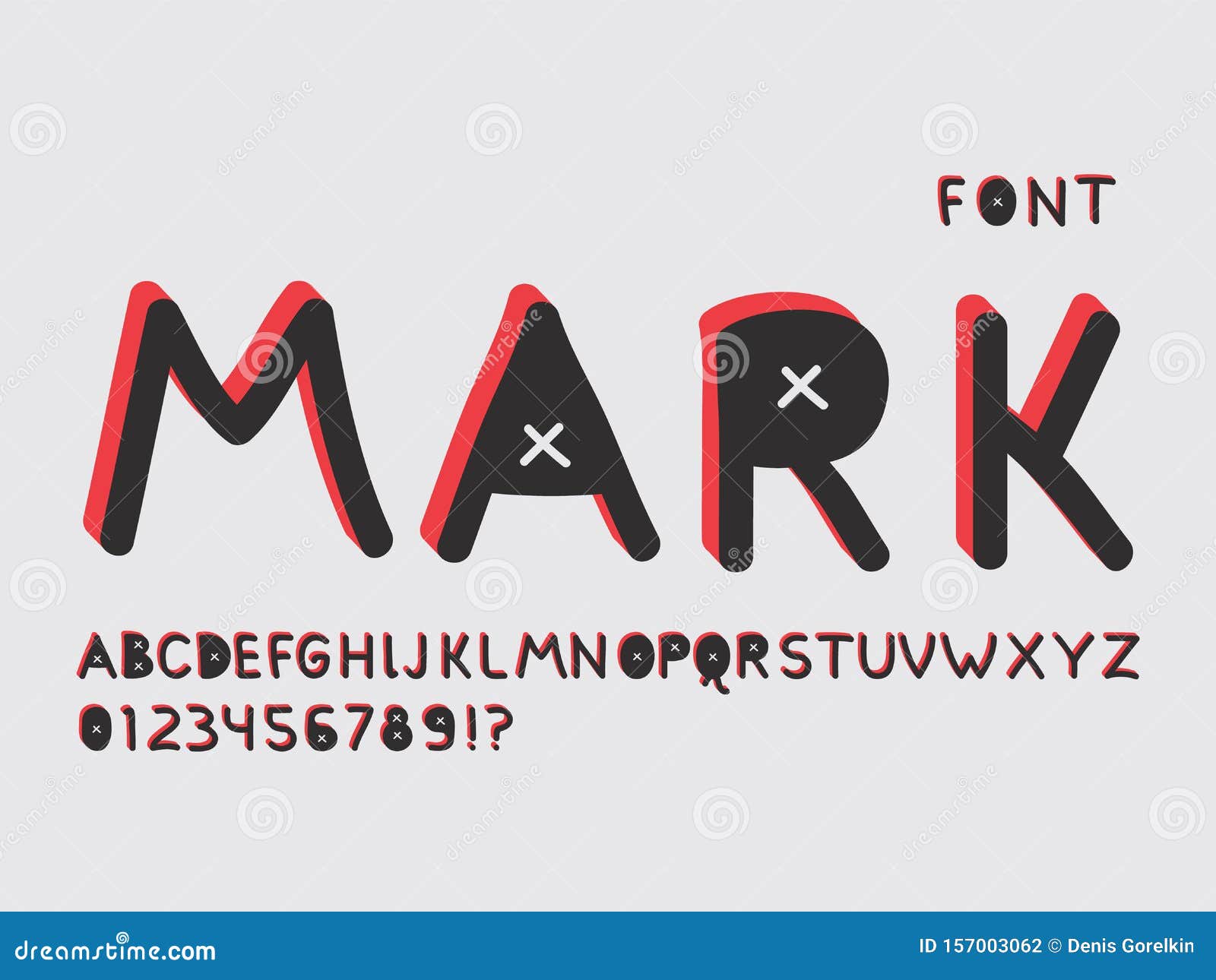 Mark font. Vector alphabet stock vector. Illustration of sign - 157003062