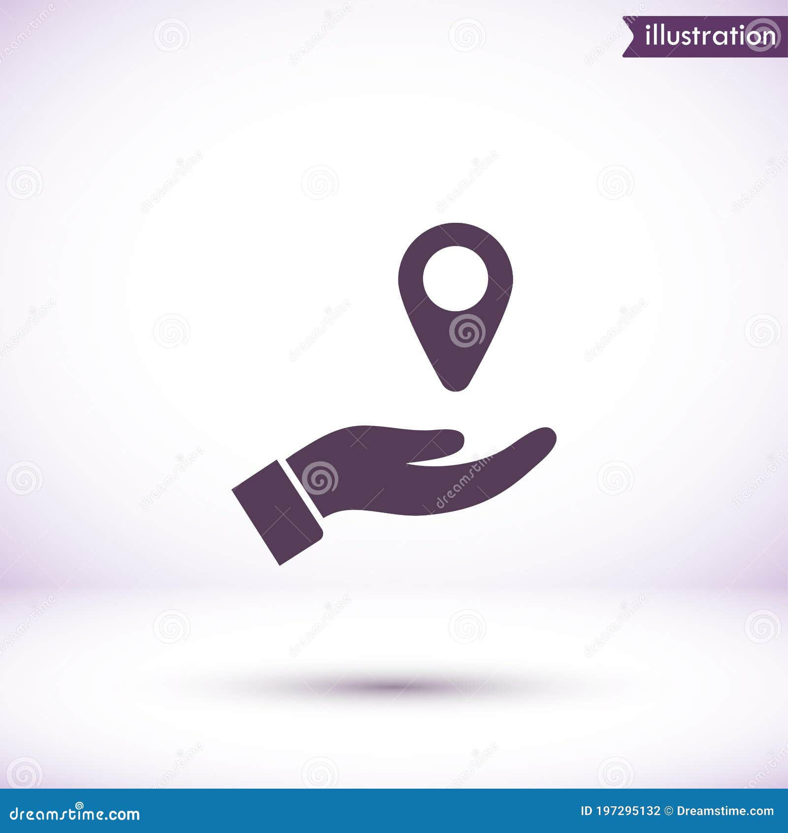 Mark in the Hand Icon , Lorem Ipsum Flat Design Stock Illustration ...
