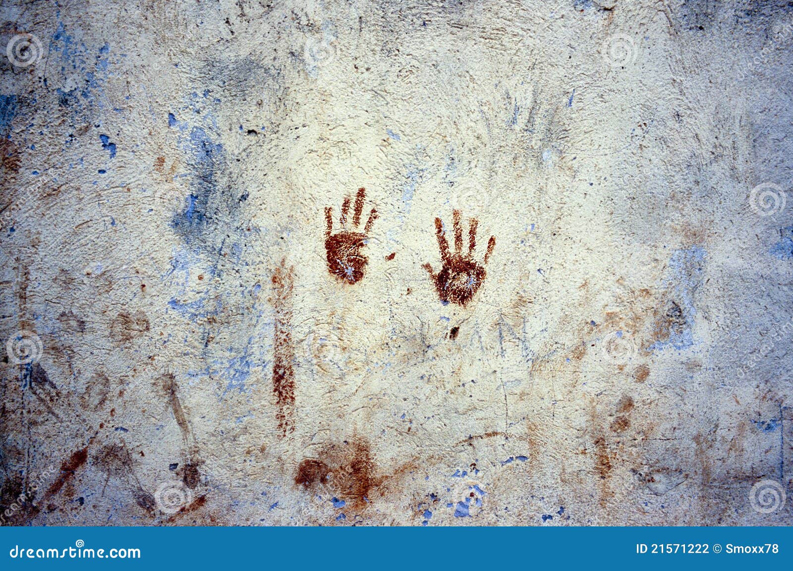 Mark of hands on a wall stock photo. Image of mark, outdoor - 21571222