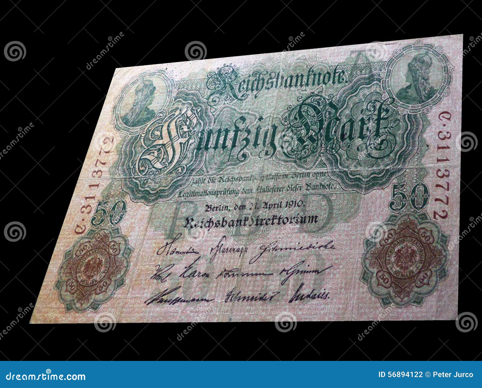 50 Mark - Historical Banknote Stock Photo - Image of historical ...