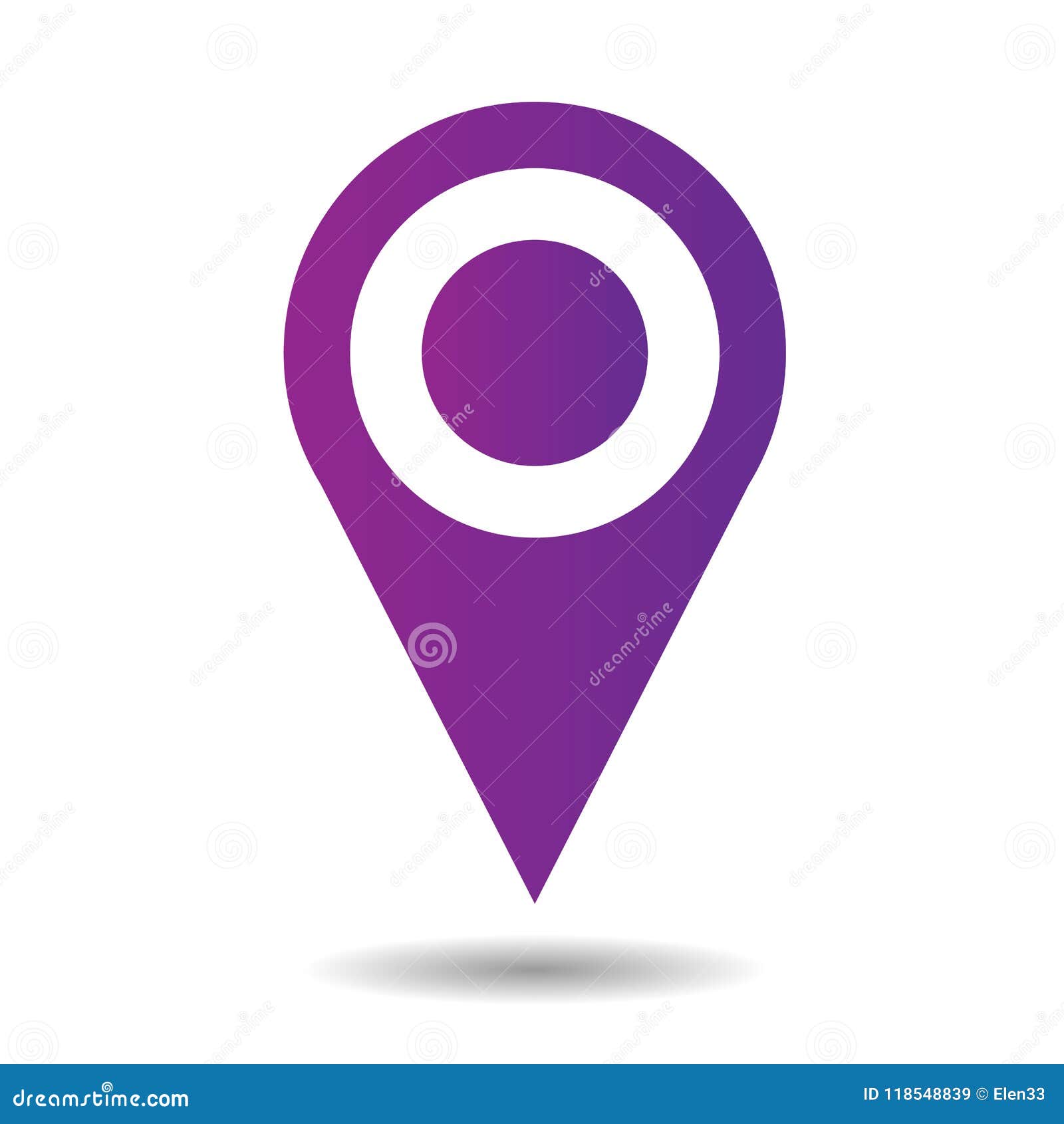 Mark icon, pointer. stock vector. Illustration of label - 118548839