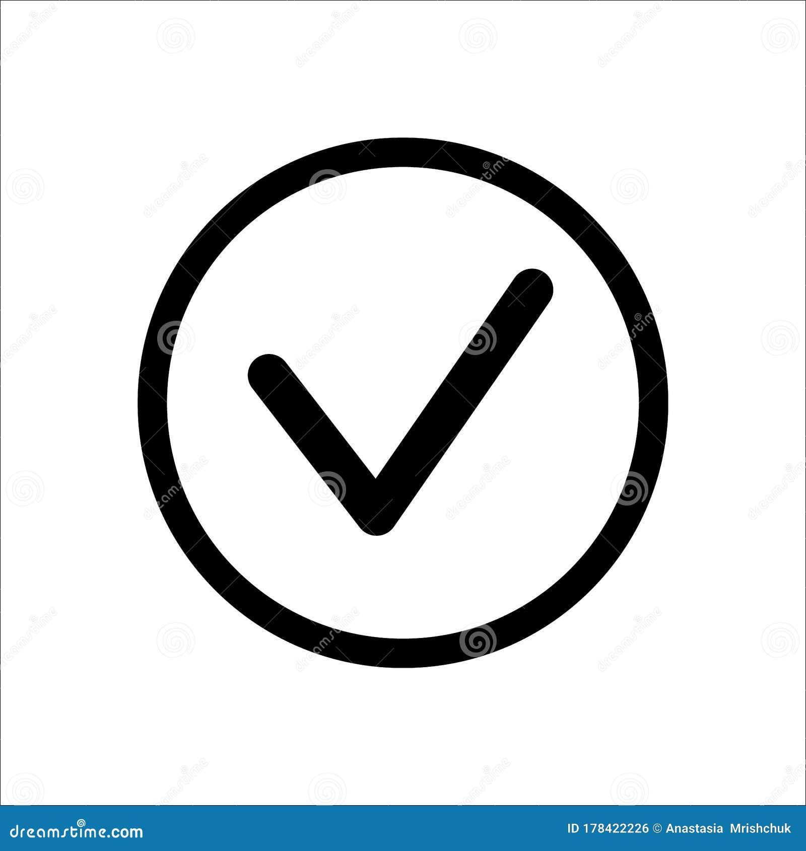 Mark Icon Right Choice Symbol Vector Illustration Stock Illustration ...