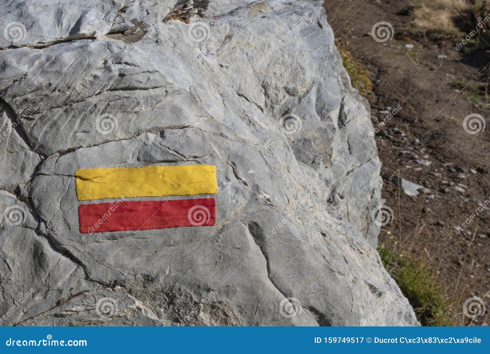 Marks To Indicate the Path on a Hiking Trail Stock Image - Image of ...