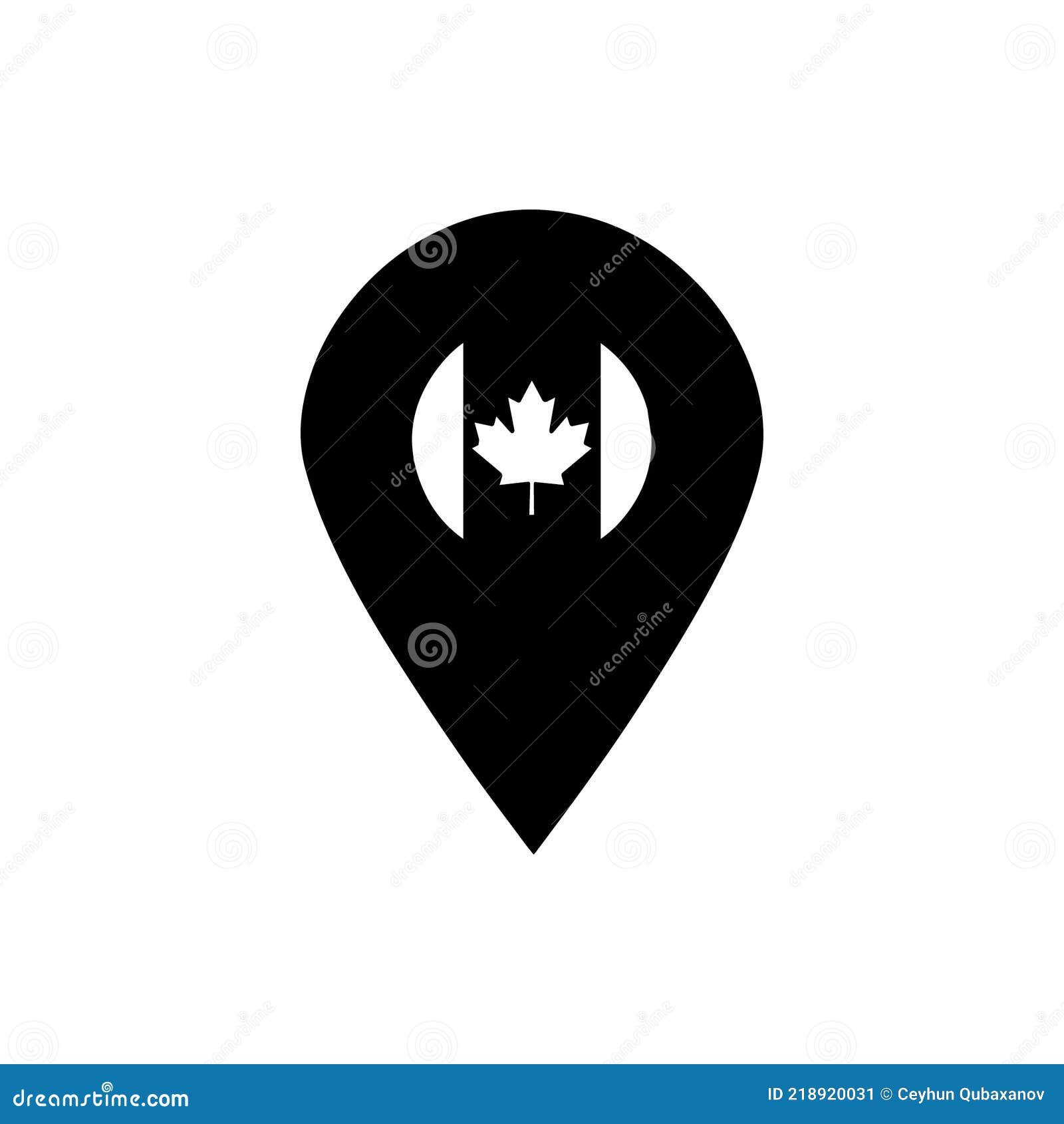 Mark on the Map of Canada. Vector Icons Stock Vector - Illustration of ...