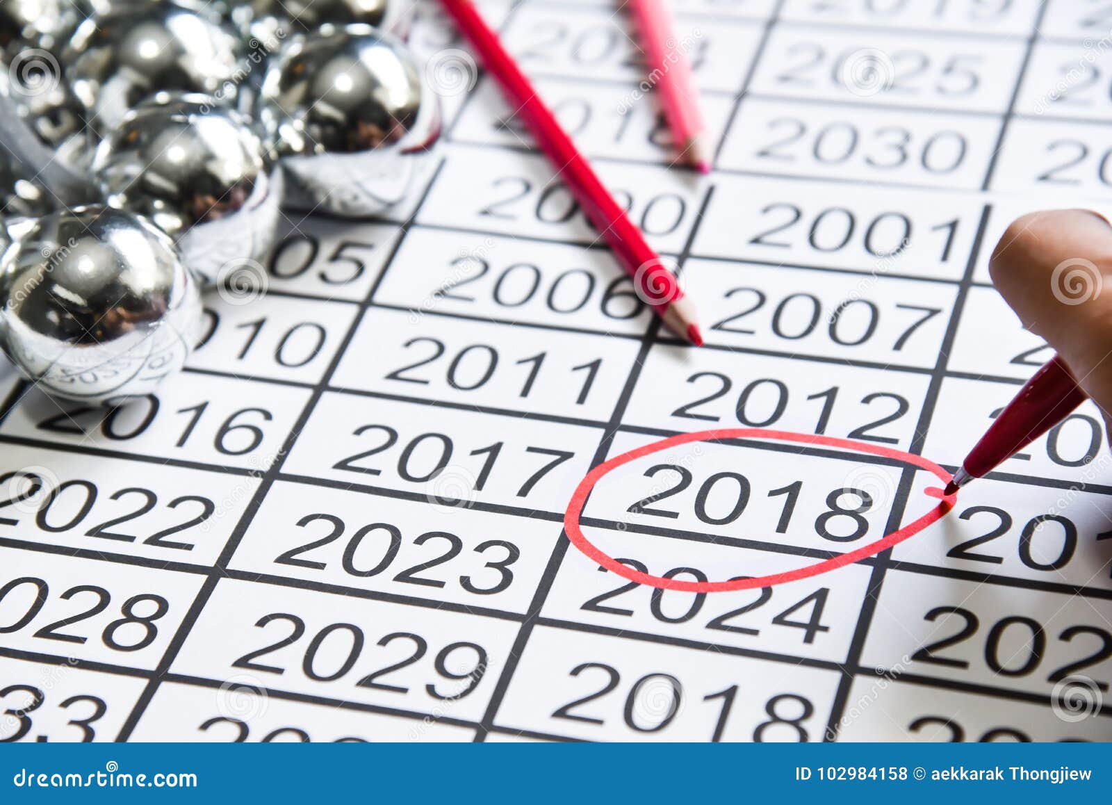 Mark on Number of the New Years at 2018. Stock Photo - Image of paper ...
