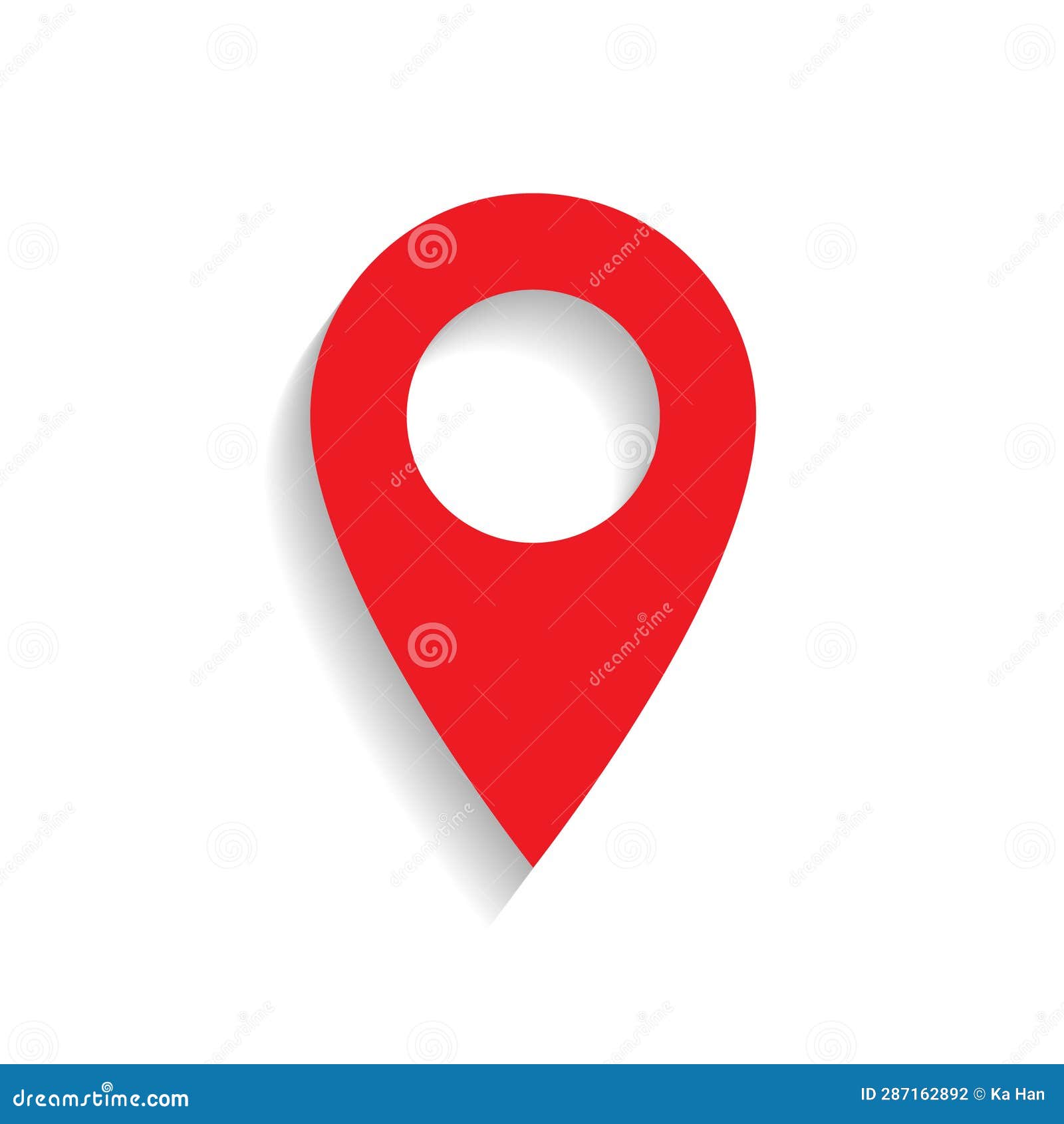 Mark Pointer Icon Vector. Map Pin Sign Symbol in Flat Style Stock ...