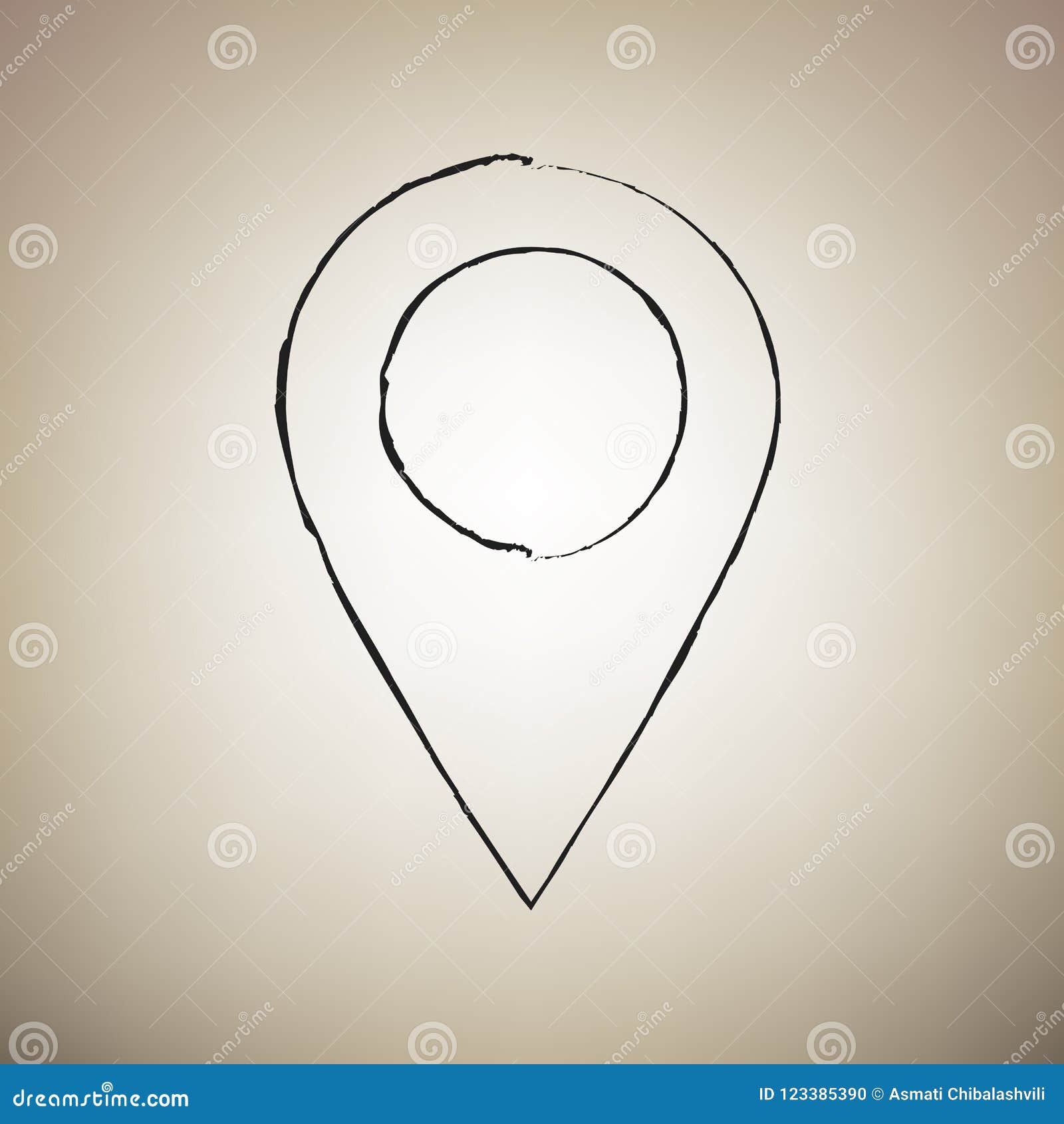 Mark pointer sign. Vector stock vector. Illustration of black - 123385390