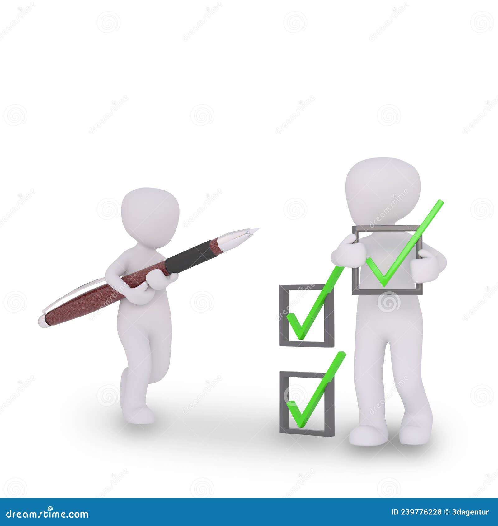 Mark the Target Checklist with a Pen Stock Illustration - Illustration ...