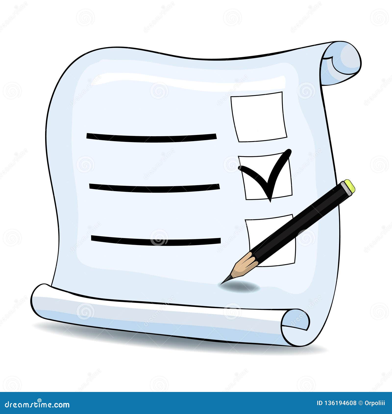 Mark To Select the Answer in the Questionnaire. Vector Illustration ...