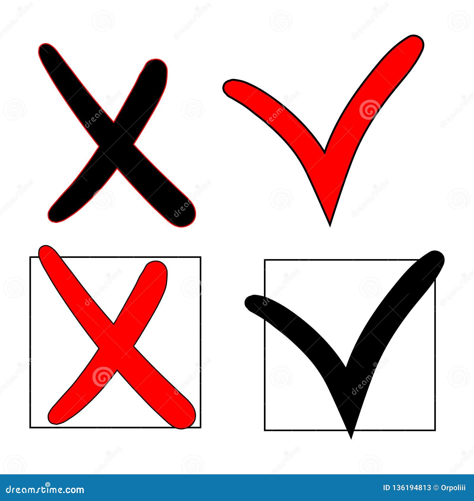 Mark To Select the Answer in the Questionnaire. Vector Illustration ...