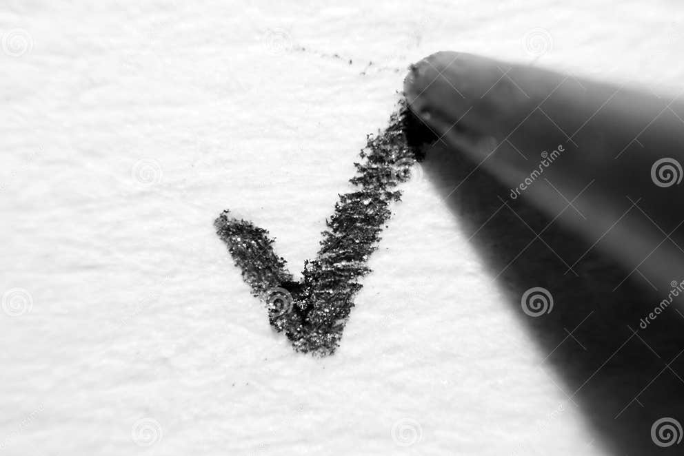 Mark under the microscope stock illustration. Illustration of marker ...