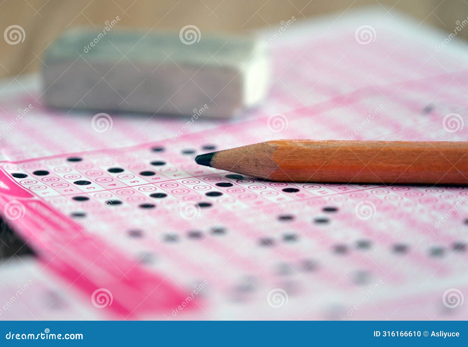 Marked Exam or Survey Paper Stock Photo - Image of analyzing ...