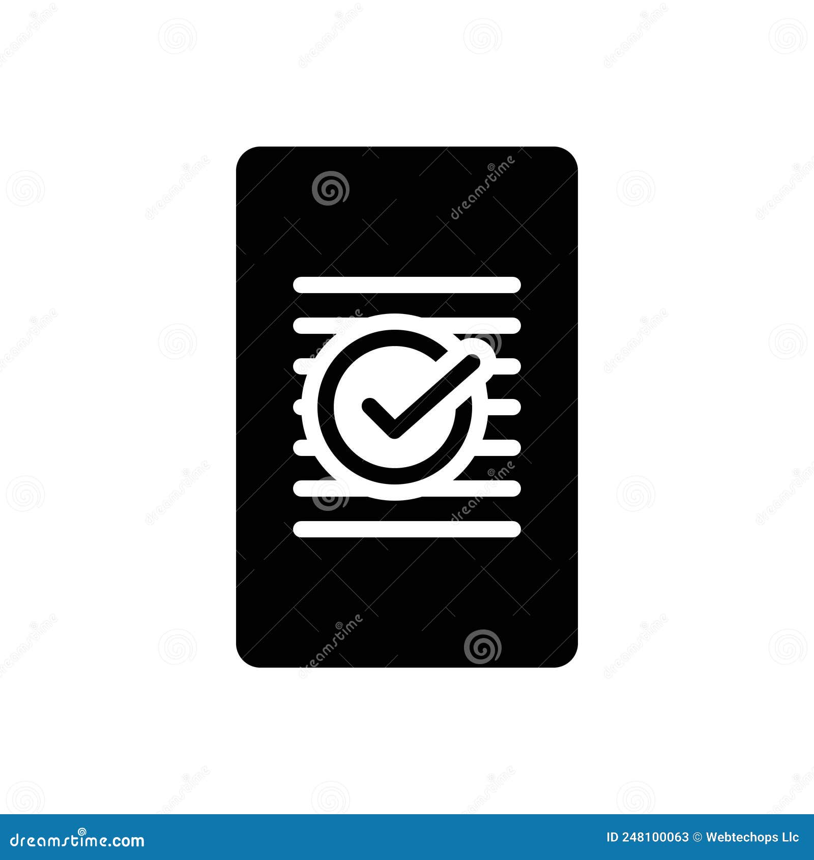 Black Solid Icon for Marked, Noticeable and Checklist Stock Vector ...