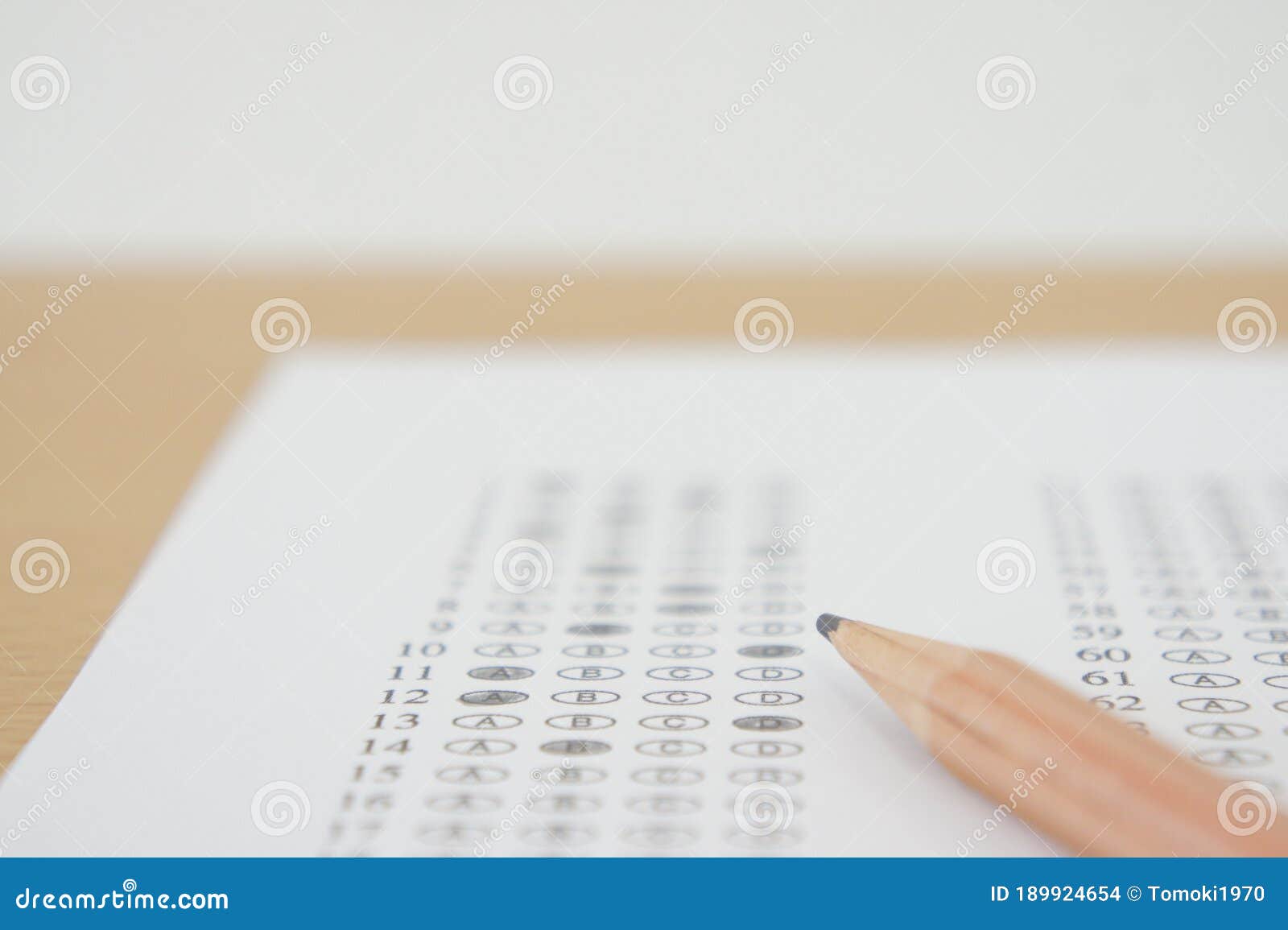 Marked Optical Answer Sheet Stock Photo - Image of answer, optical ...