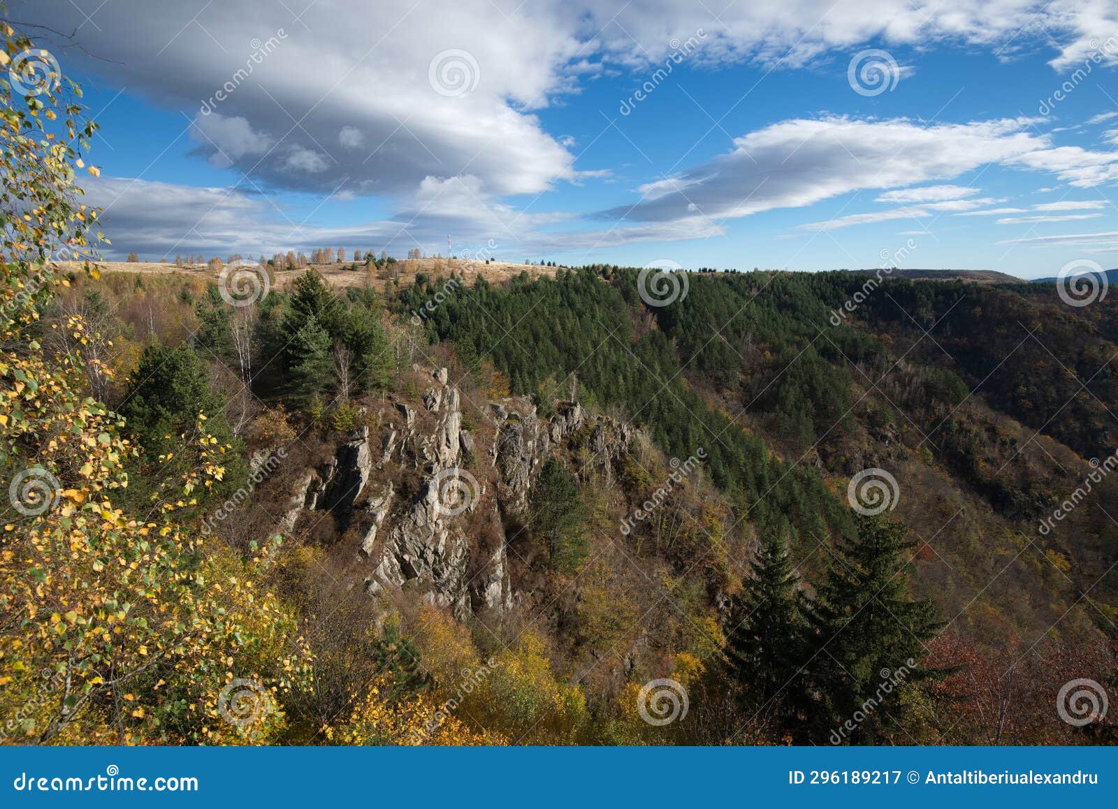 Landscape with the "Coltii Soimului" Cliffs at Dealu Mare, Near ...