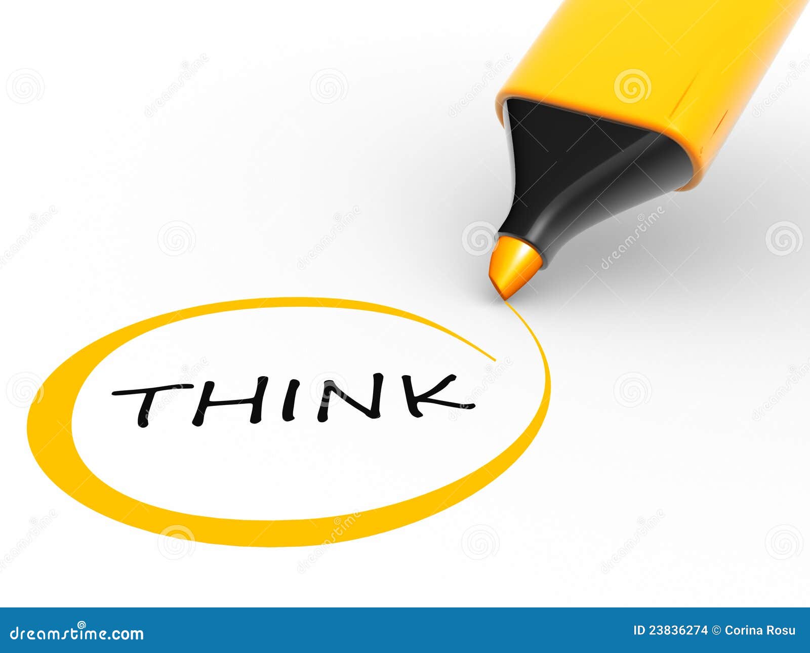 Marker stock illustration. Illustration of thinking, marked - 23836274