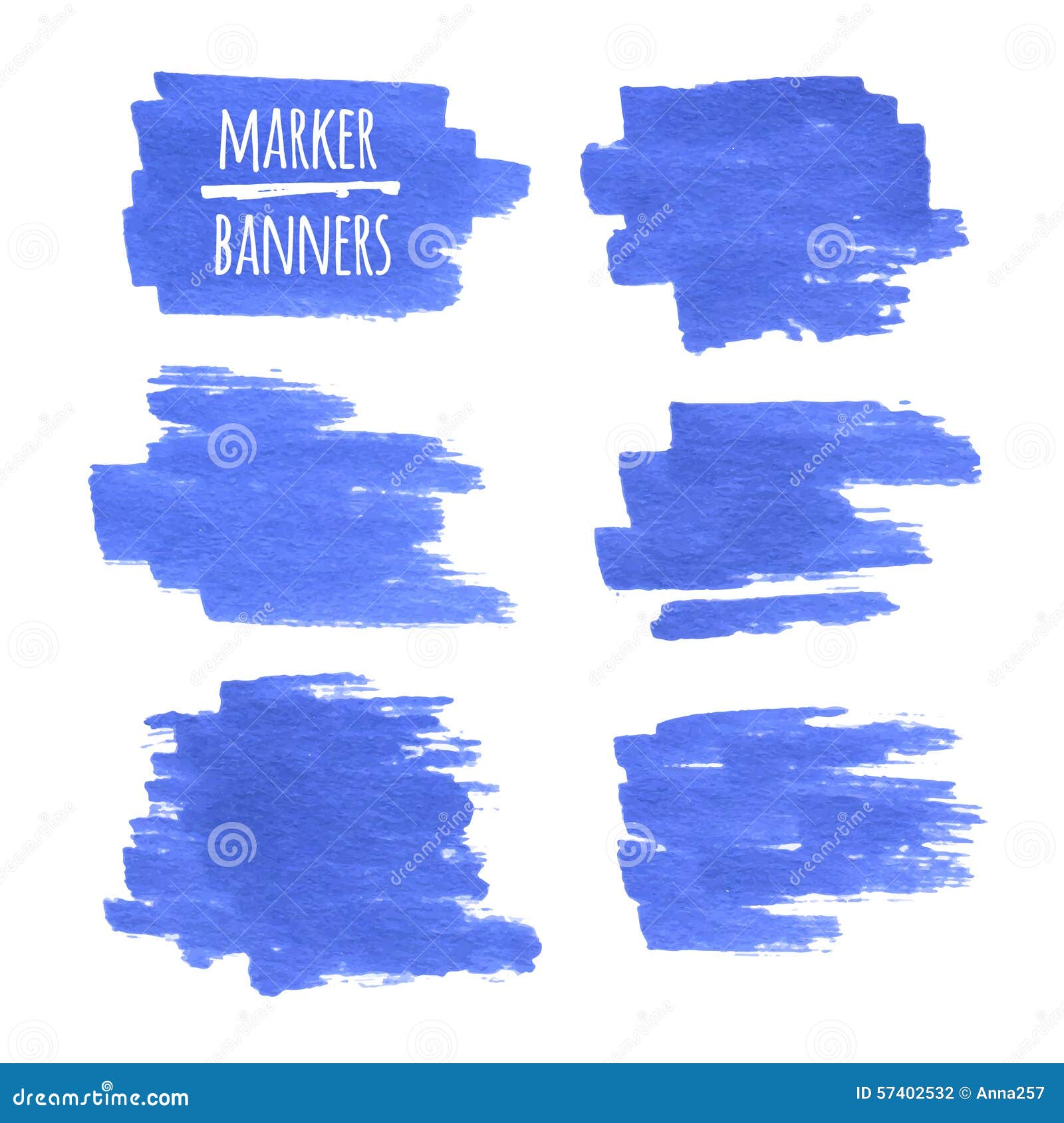 Marker Banners, Lines and Stains Stock Vector - Illustration of banner ...